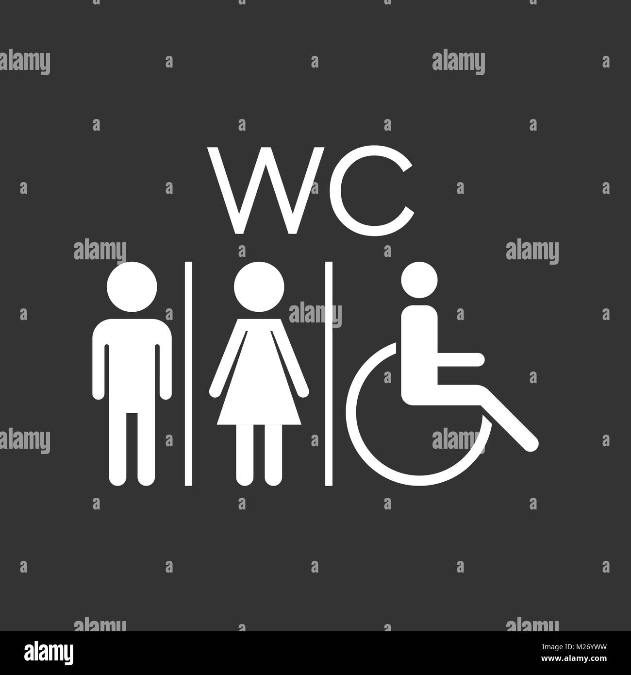 Female toilet signage Black and White Stock Photos & Images - Alamy