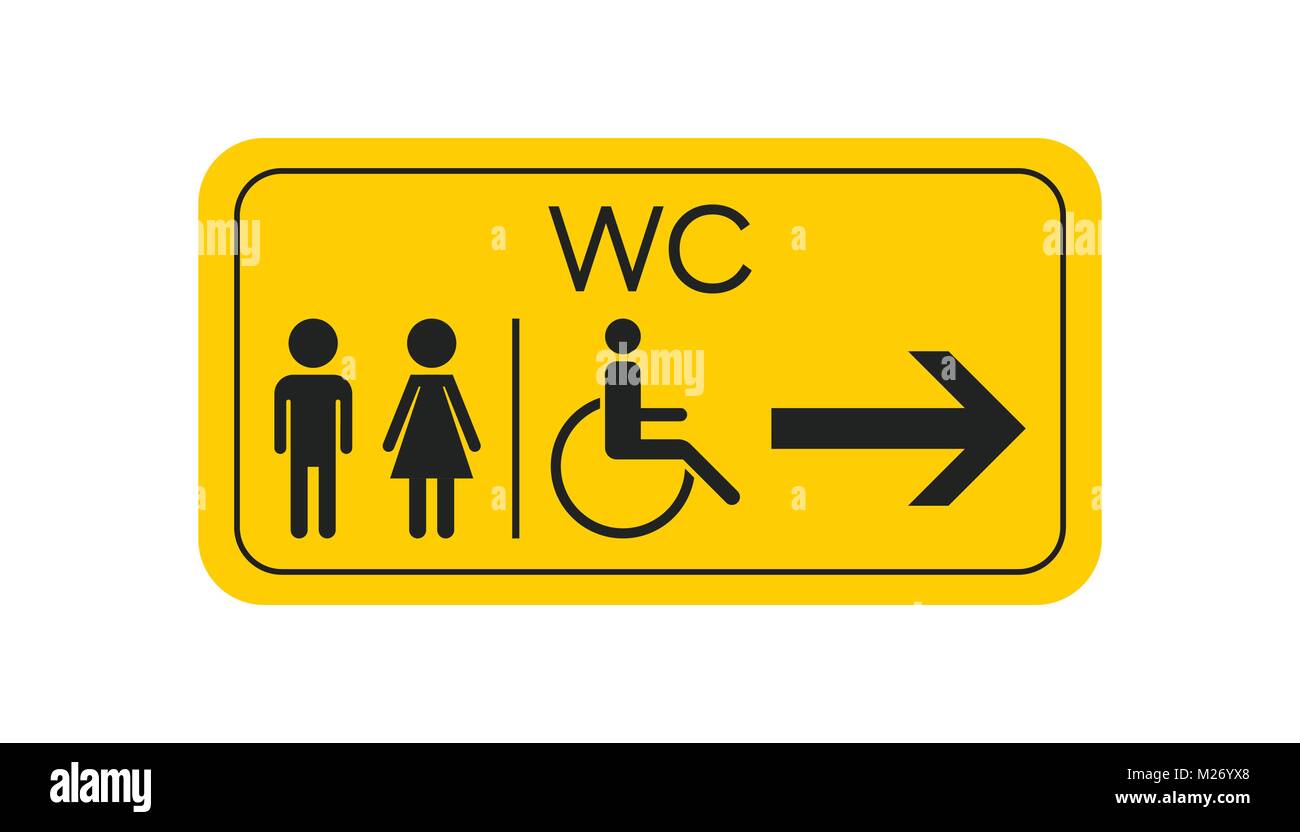 Restroom sign restaurant Stock Vector Images - Alamy