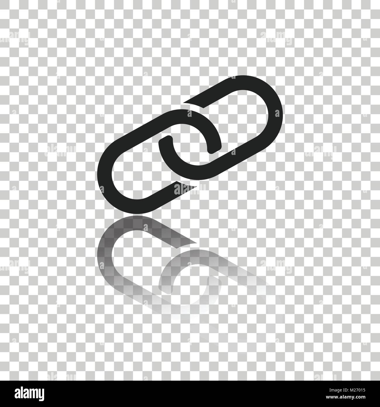 Chain Icon vector illustration in flat style isolated on white ...