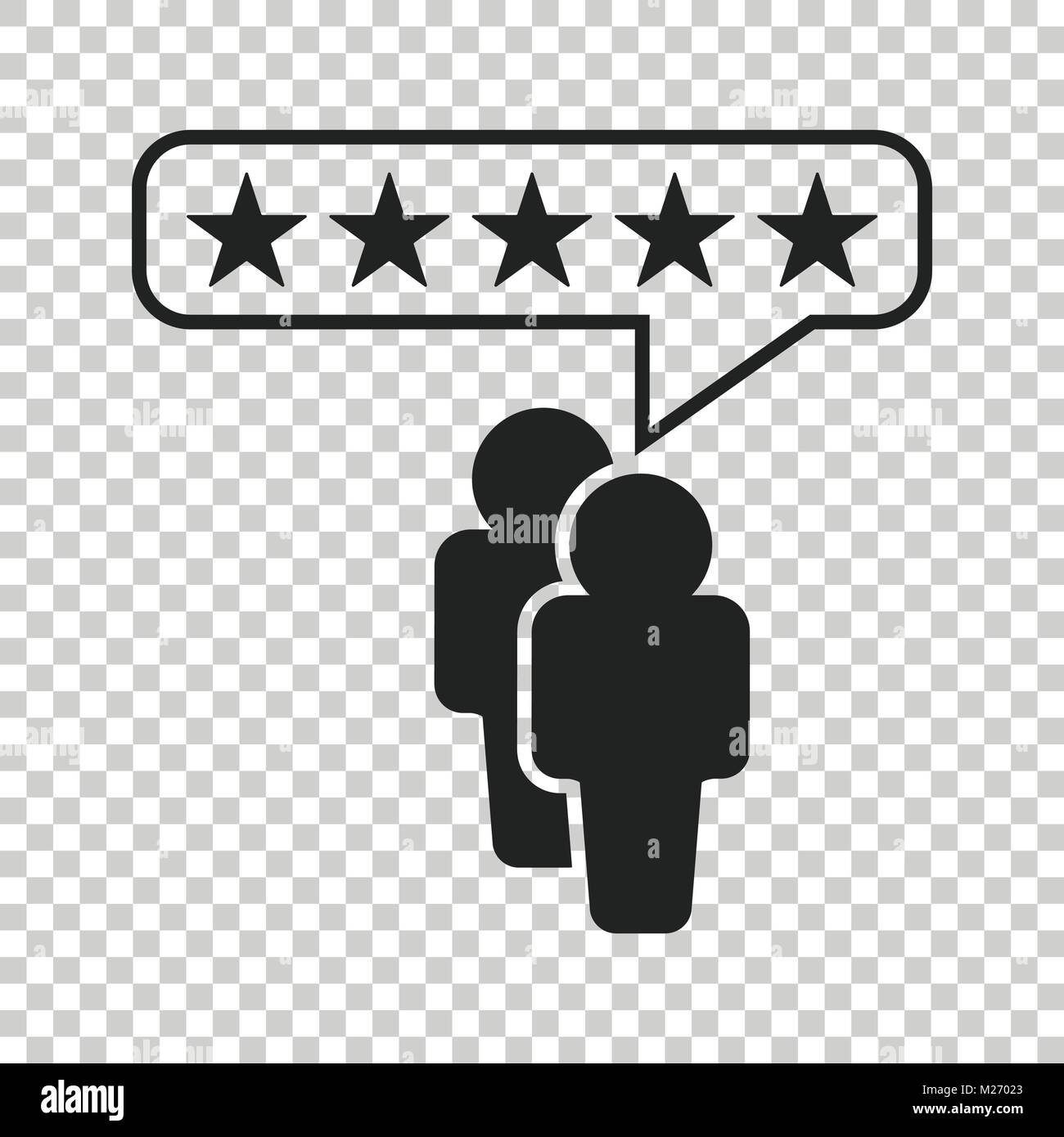Customer reviews, rating, user feedback concept vector icon. Flat illustration on isolated ...