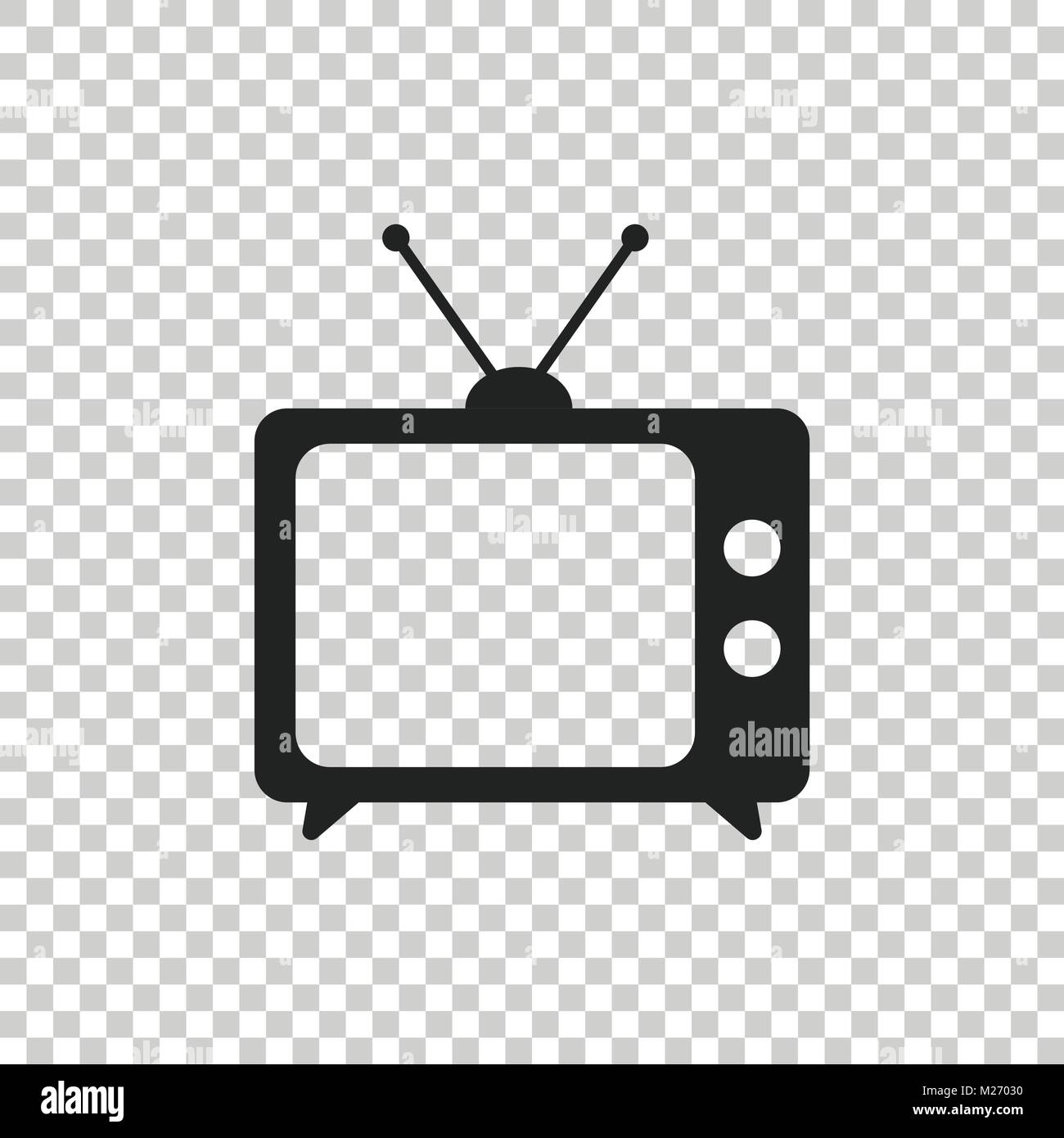 Tv Icon vector illustration in flat style isolated on isolated ...
