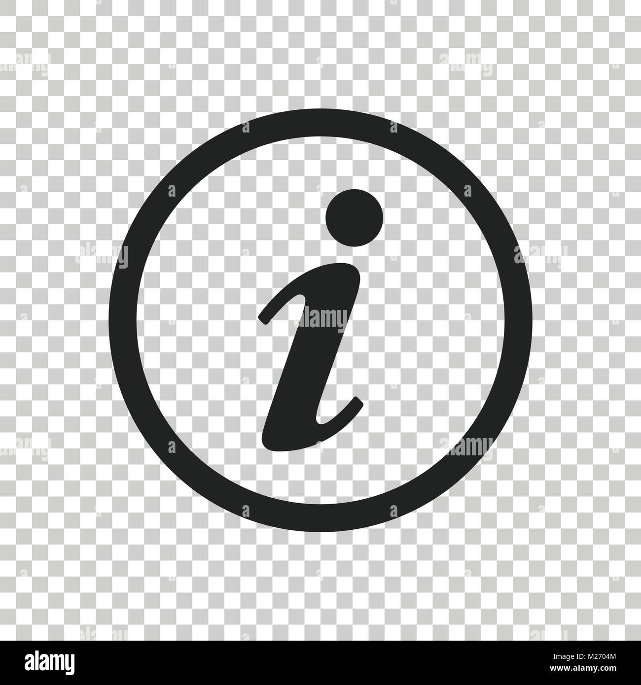 Information Icon vector illustration in flat style. Speech symbol for ...