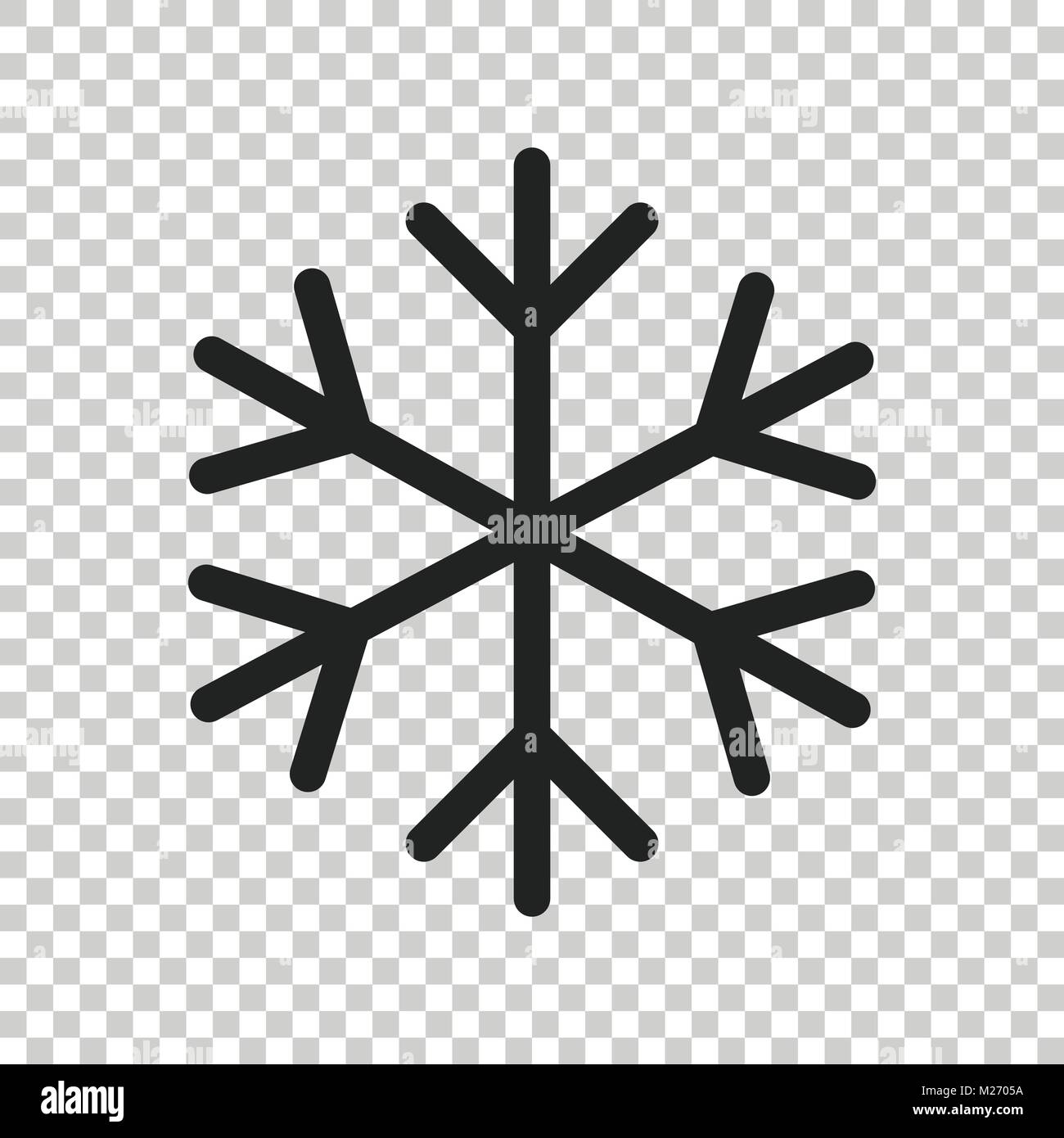 Snowflake icon vector illustration in flat style isolated on isolated ...