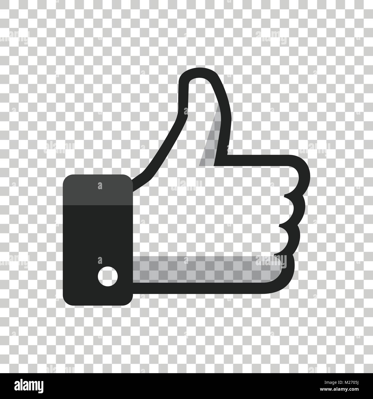 Like icon vector illustration in flat style on isolated background ...