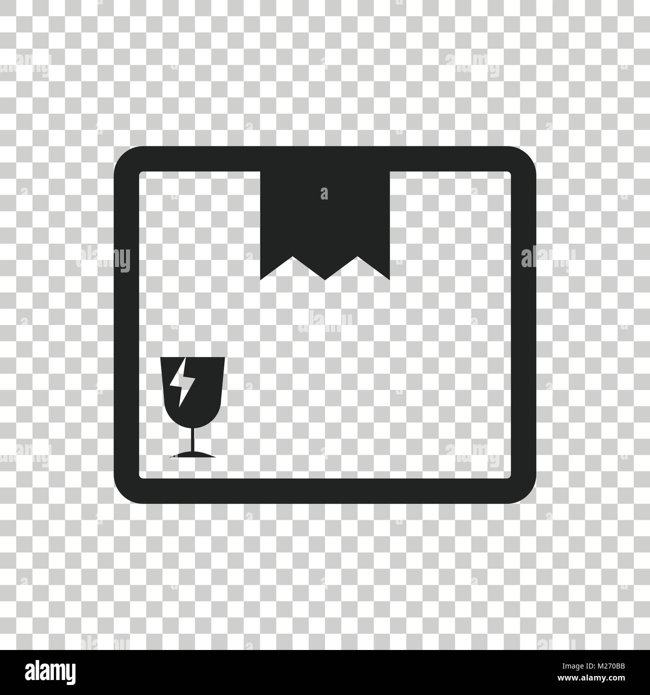 Closed box icon. Shipping pack flat vector illustration on isolated ...