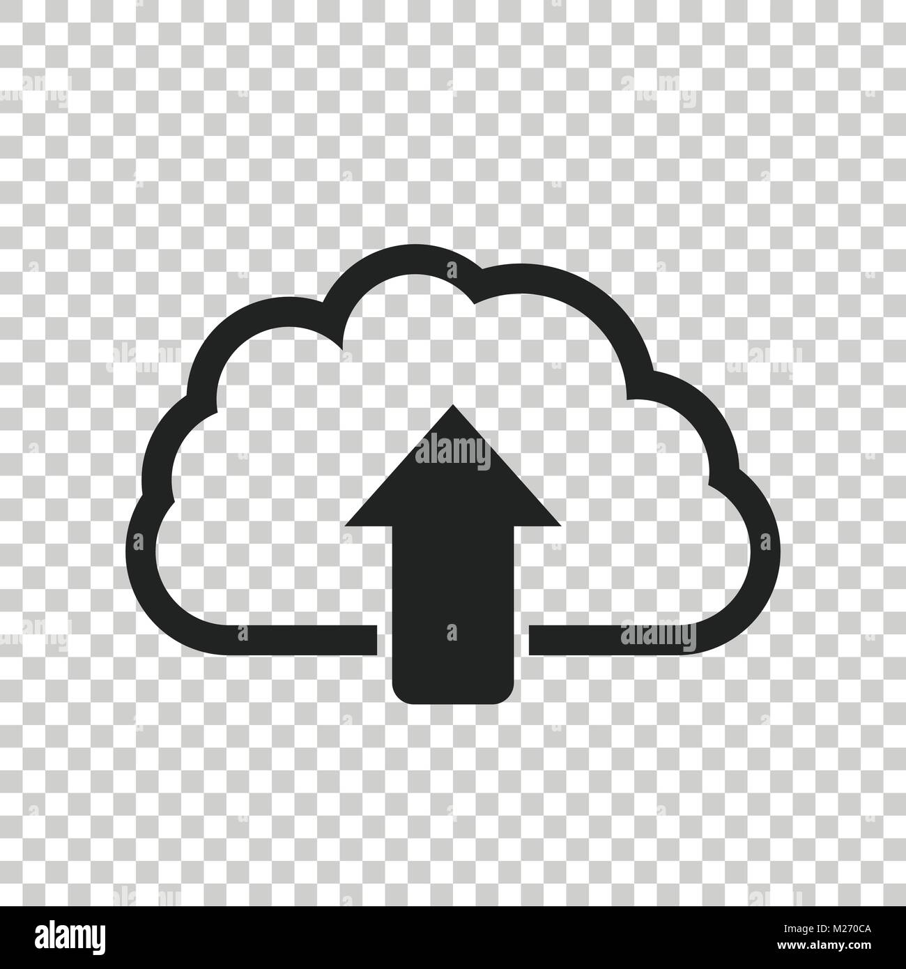 Cloud line icon. Internet download symbol. Flat vector illustration on ...