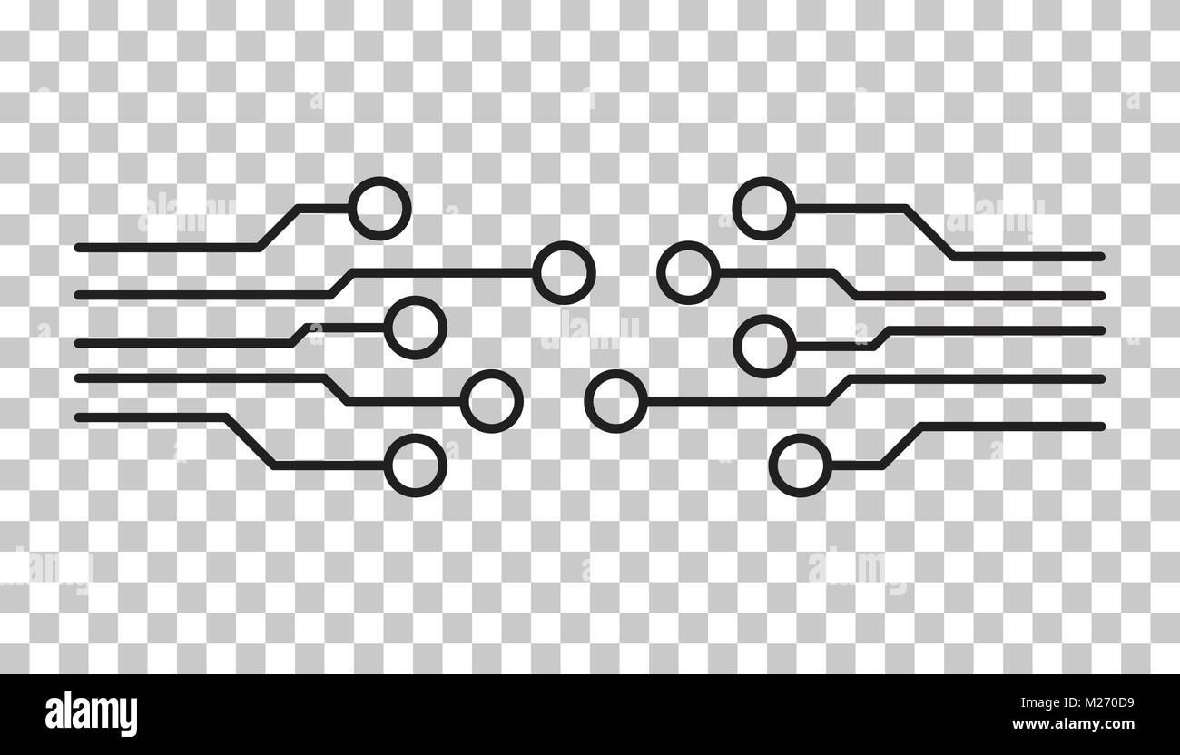 Circuit board icon. Technology scheme symbol flat vector illustration ...