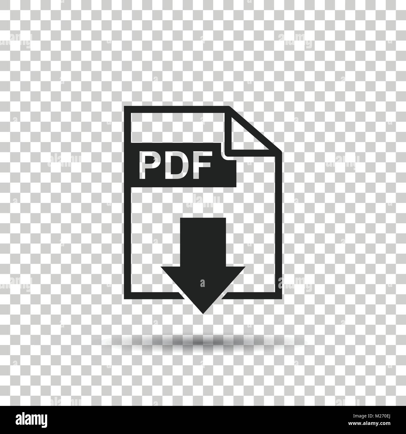 PDF download vector icon. Simple flat pictogram for business, marketing ...
