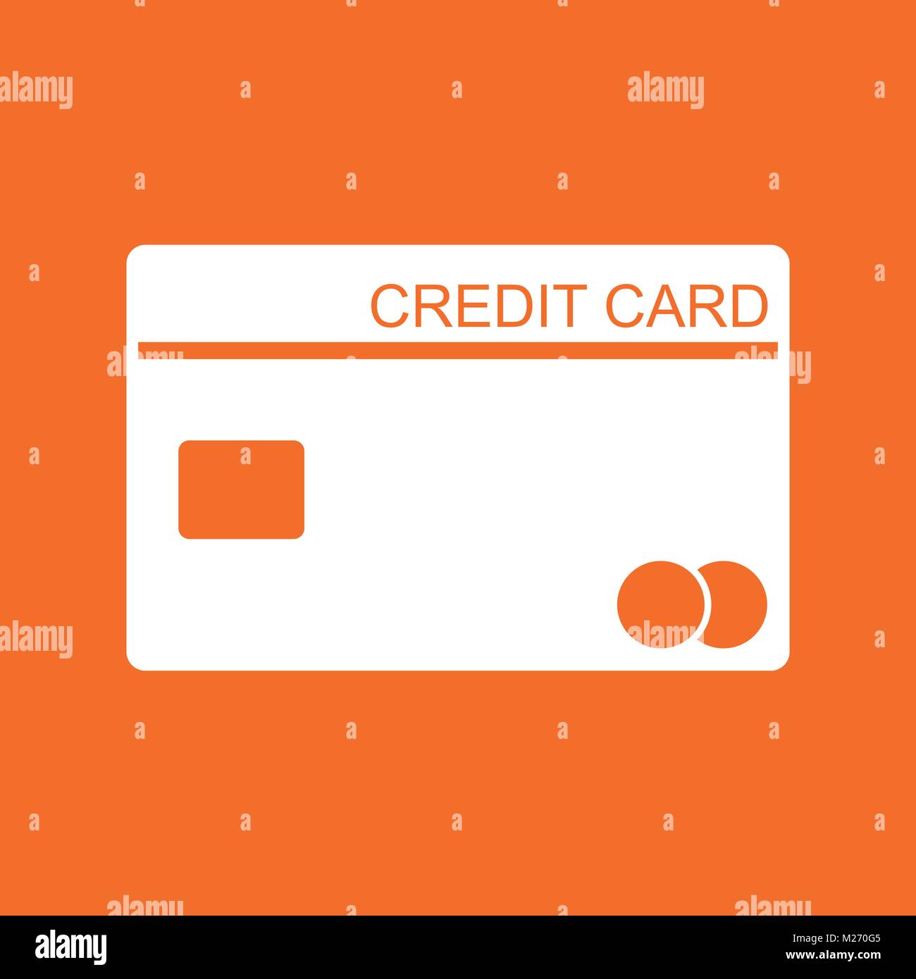 Credit card icon. Banking card vector illustration in flat style on ...