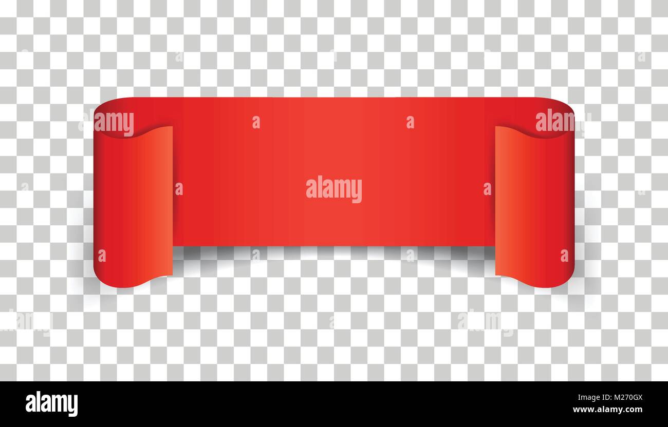 Empty ribbon vector icon. Blank sticker label on isolated background ...