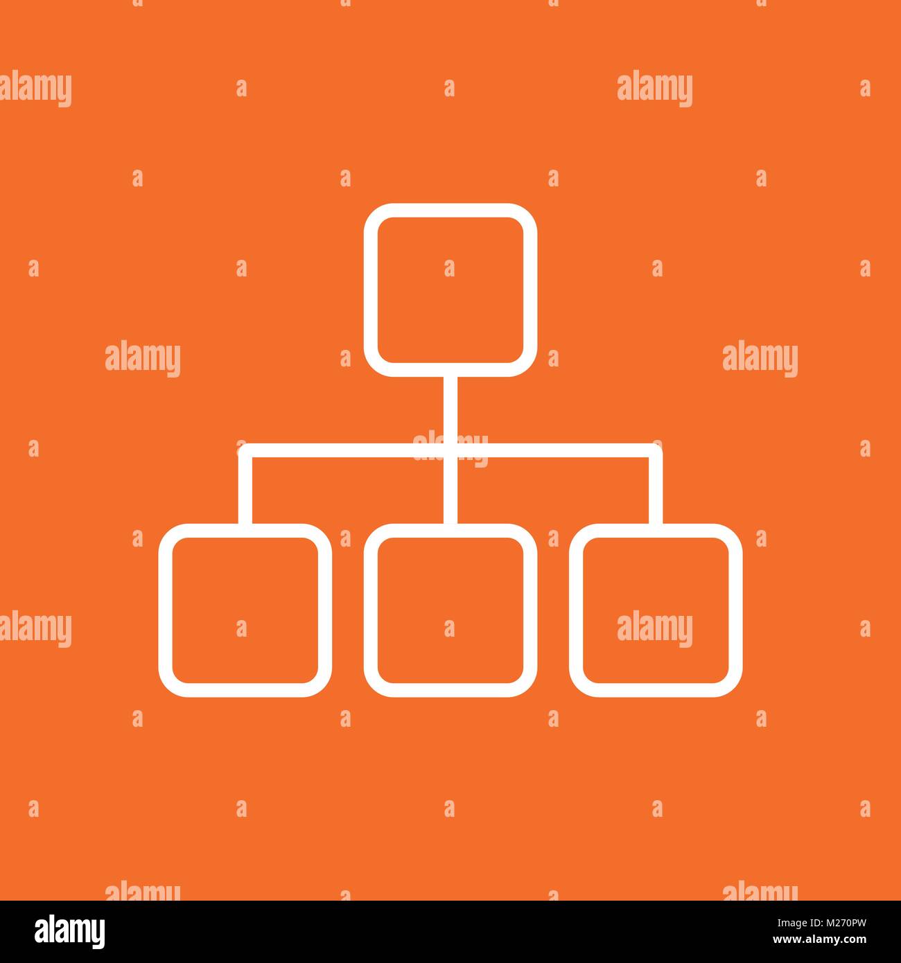 Structure simple flat icon. Vector illustration on orange background ...