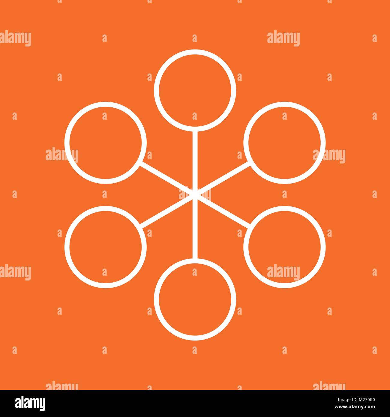 Structure simple flat icon. Vector illustration on orange background ...