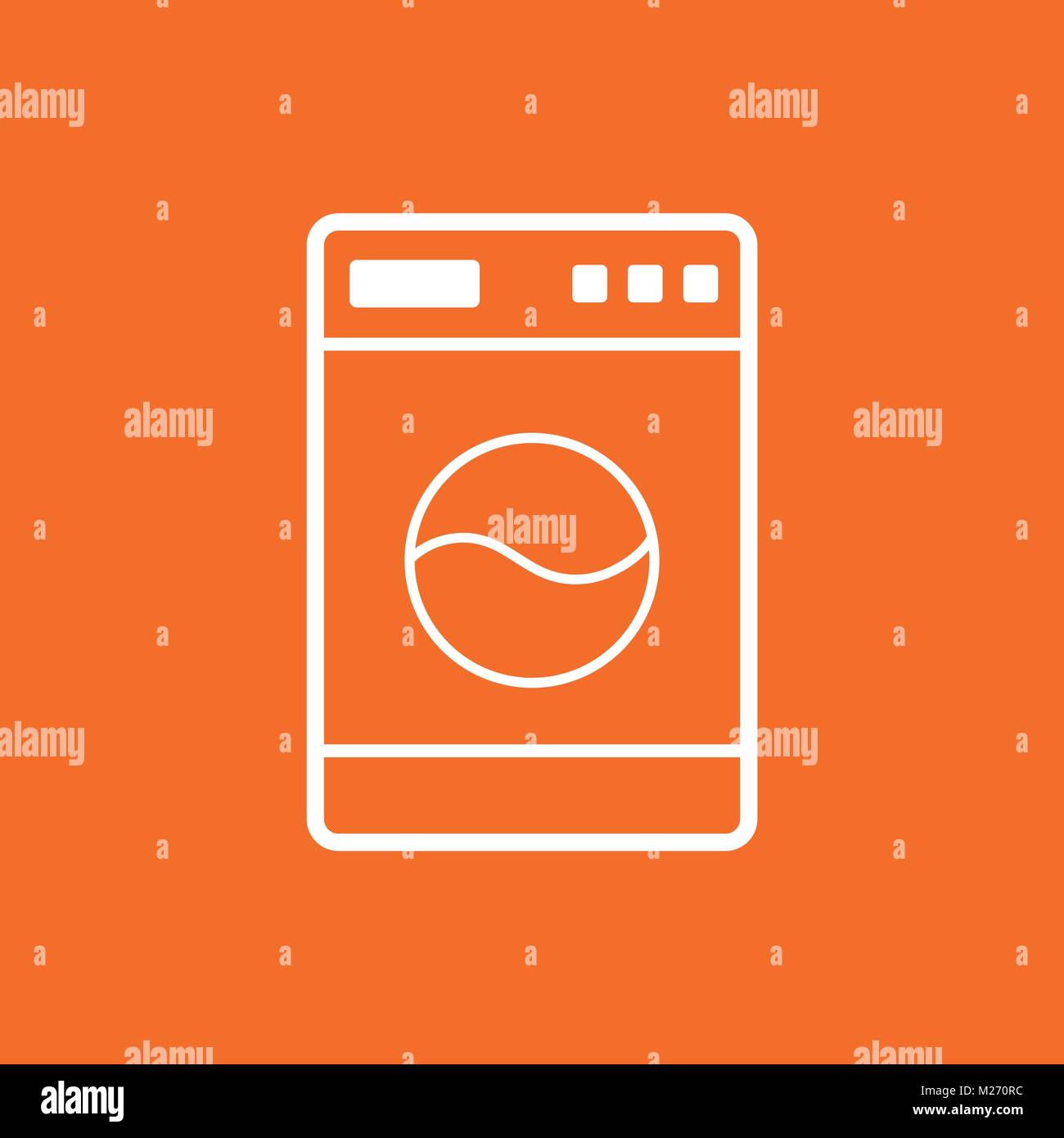 Washer flat vector icon. Laundress sign symbol flat vector illustration ...