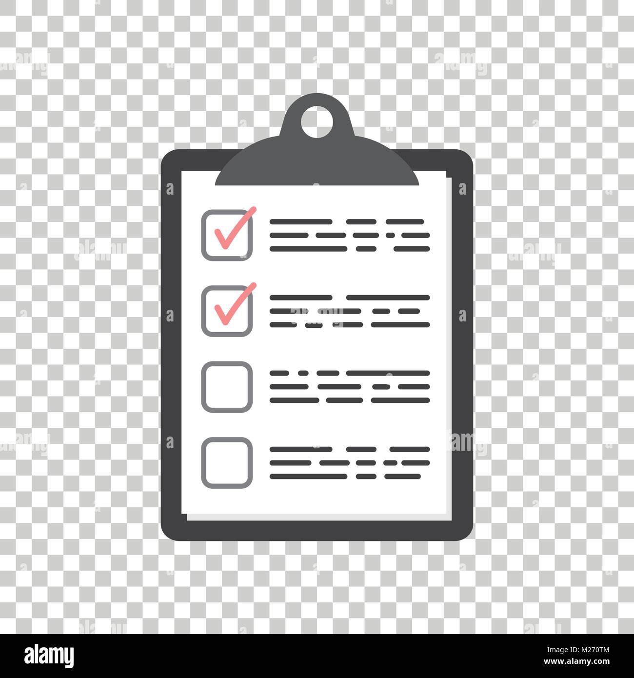 To do list icon. Checklist, task list vector illustration in flat style. Reminder concept icon ...
