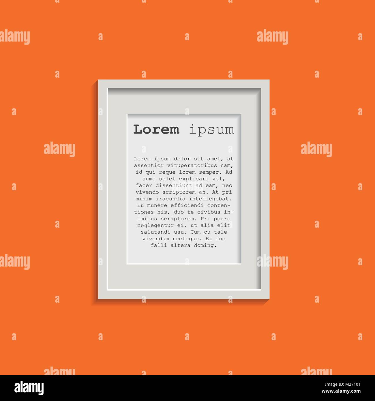 Realistic photo frame isolated on orange background. Pictures frame ...