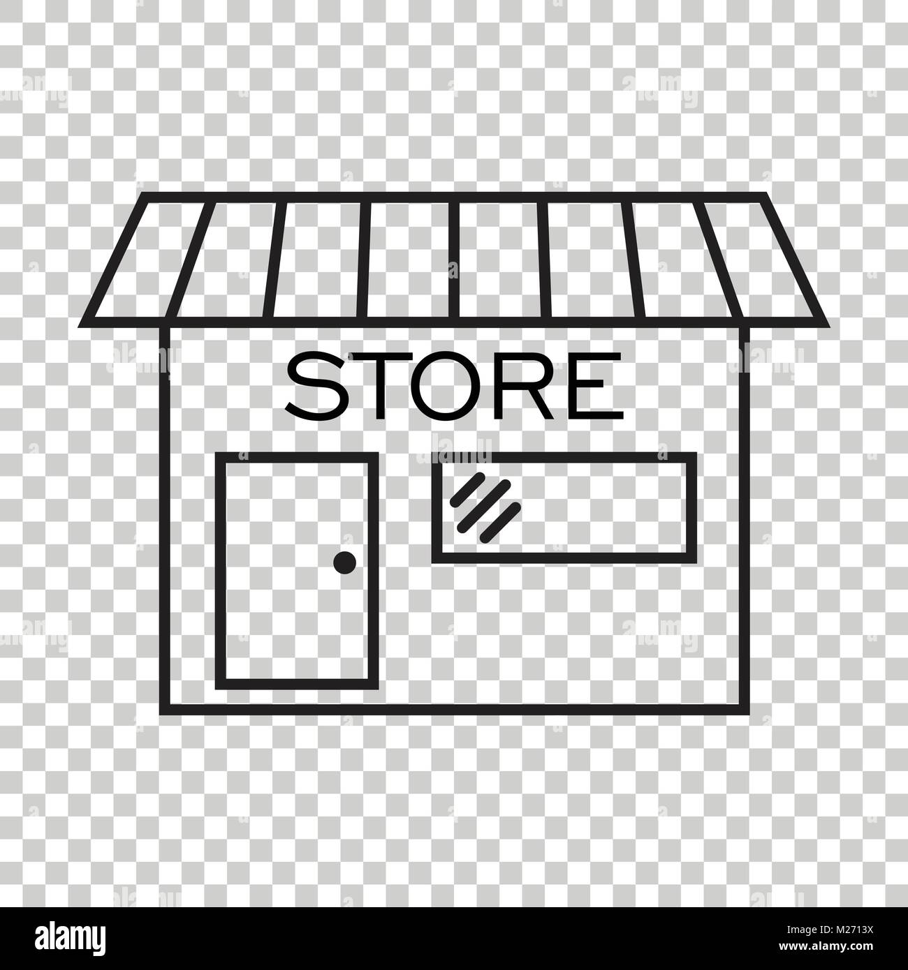 Store icon vector illustration in flat style. Shop symbol Stock Vector ...