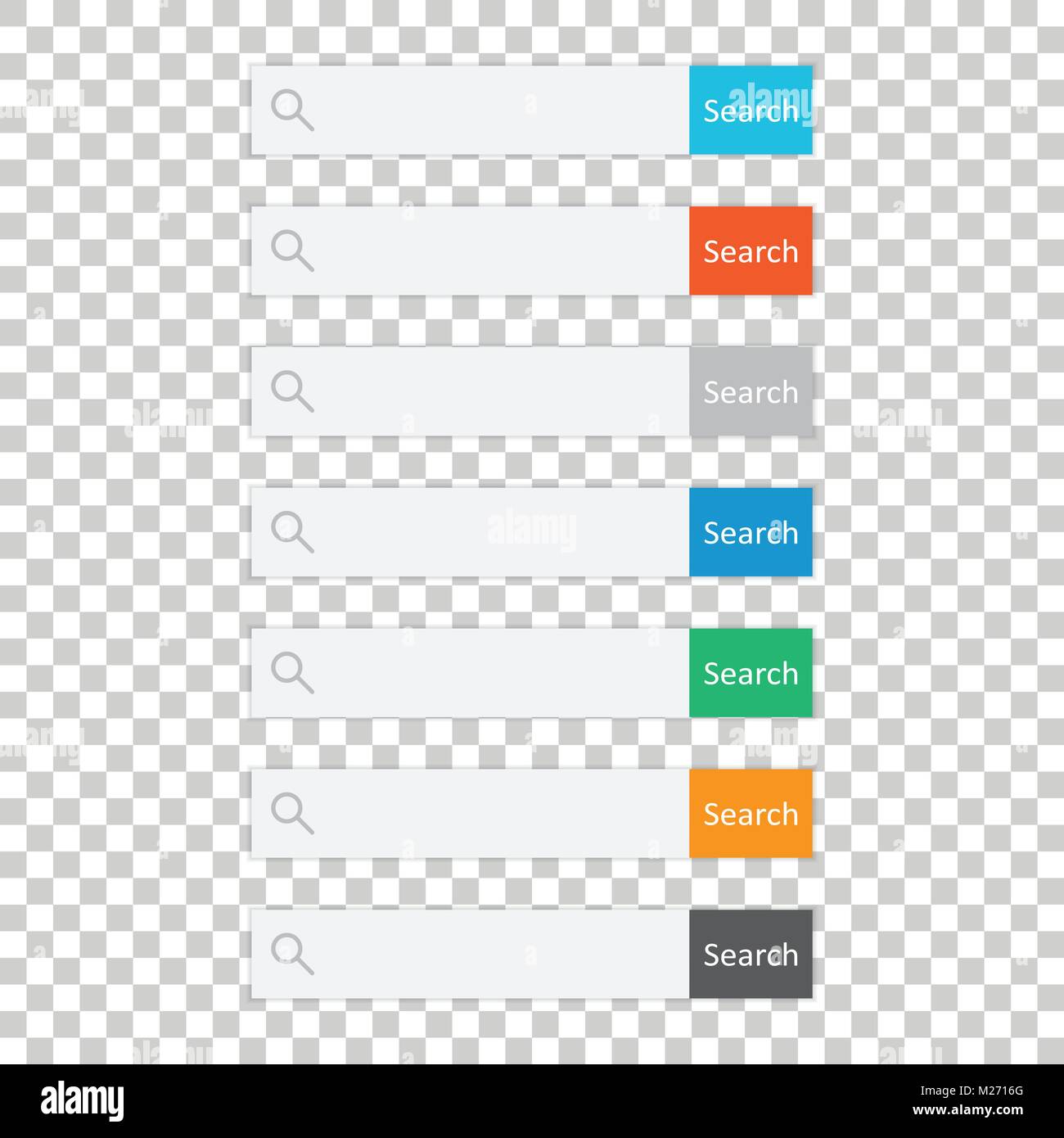 Search bar field. Set vector interface elements with search button ...