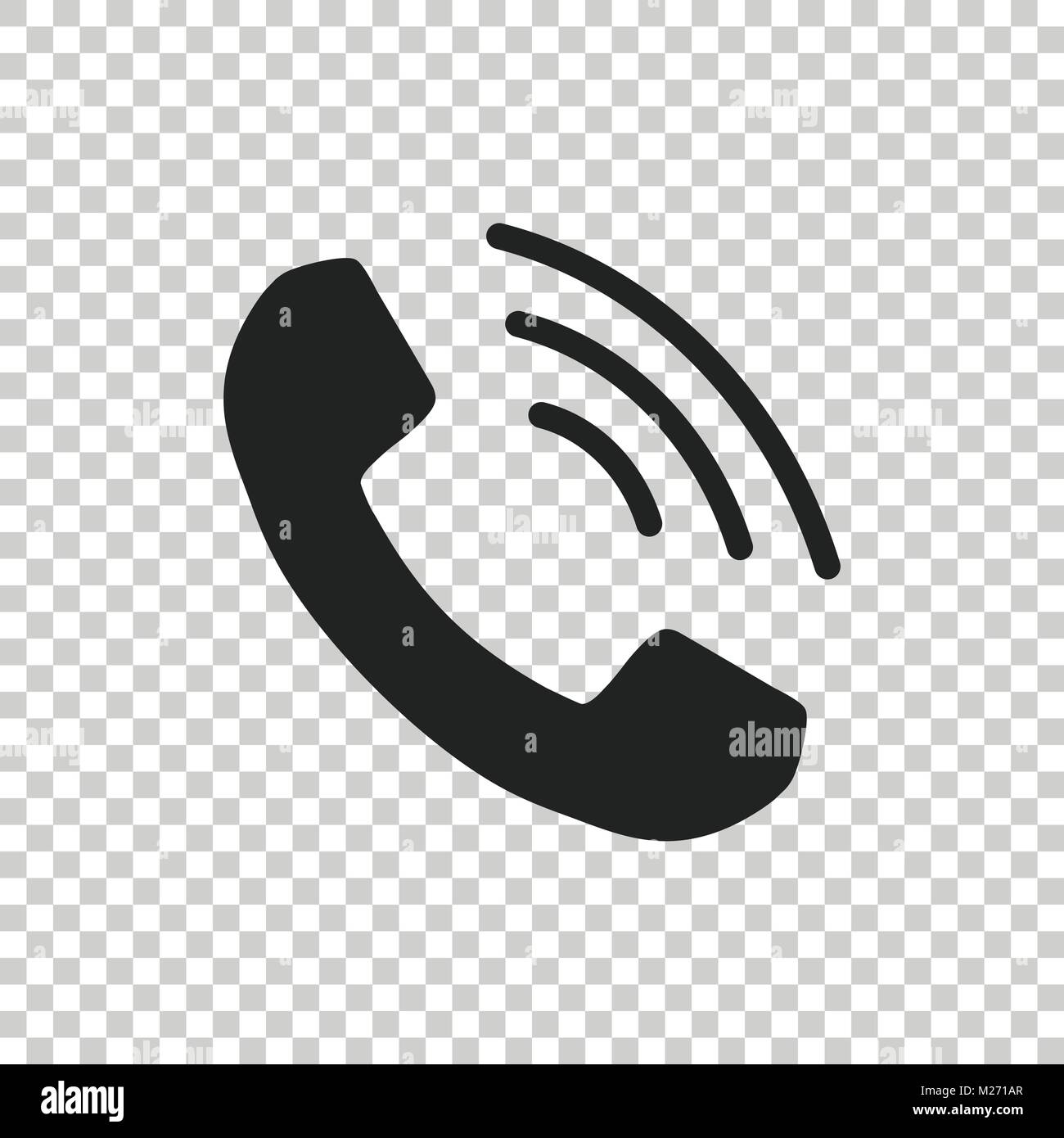 Phone icon vector, contact, support service sign on isolated background ...