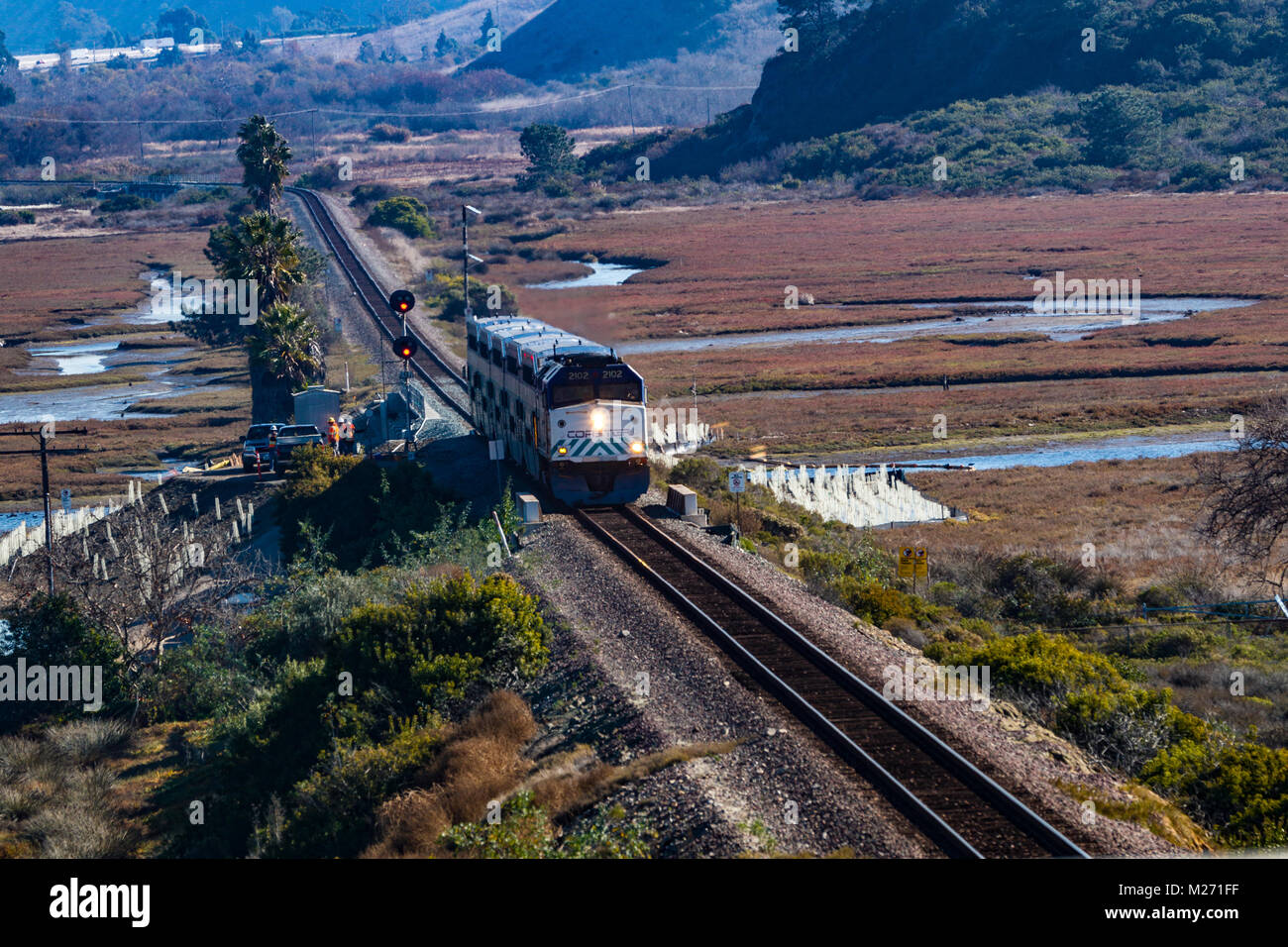 coaster train north county transit division between oceanside and san ...
