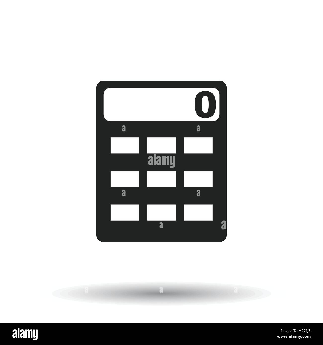 Calculator icon. Flat vector illustration. Calculator sign symbol with ...