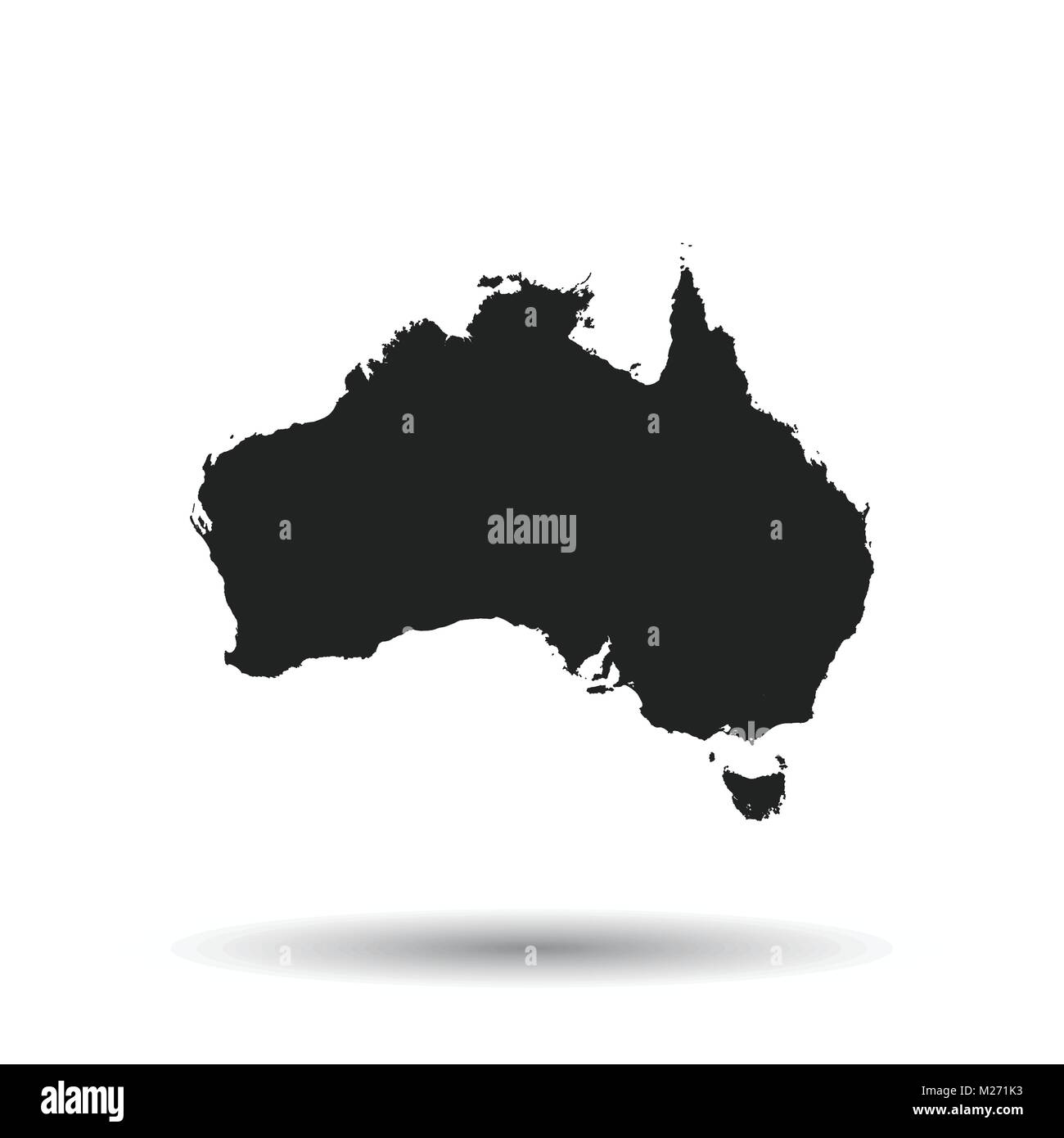 Australia map icon. Flat vector illustration. Australia sign symbol ...
