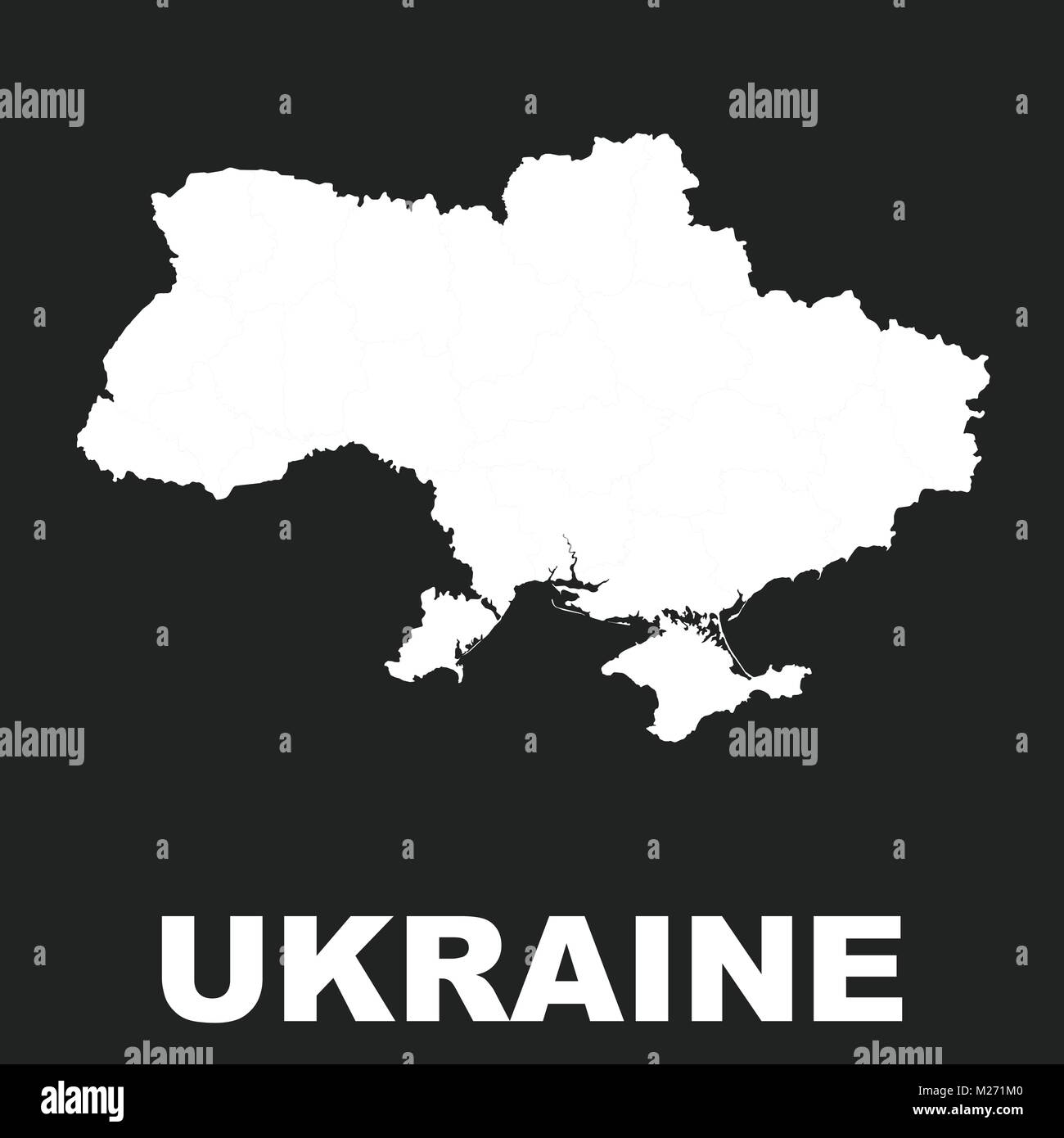 Ukraine map icon. Flat vector illustration. Ukraine sign symbol on ...