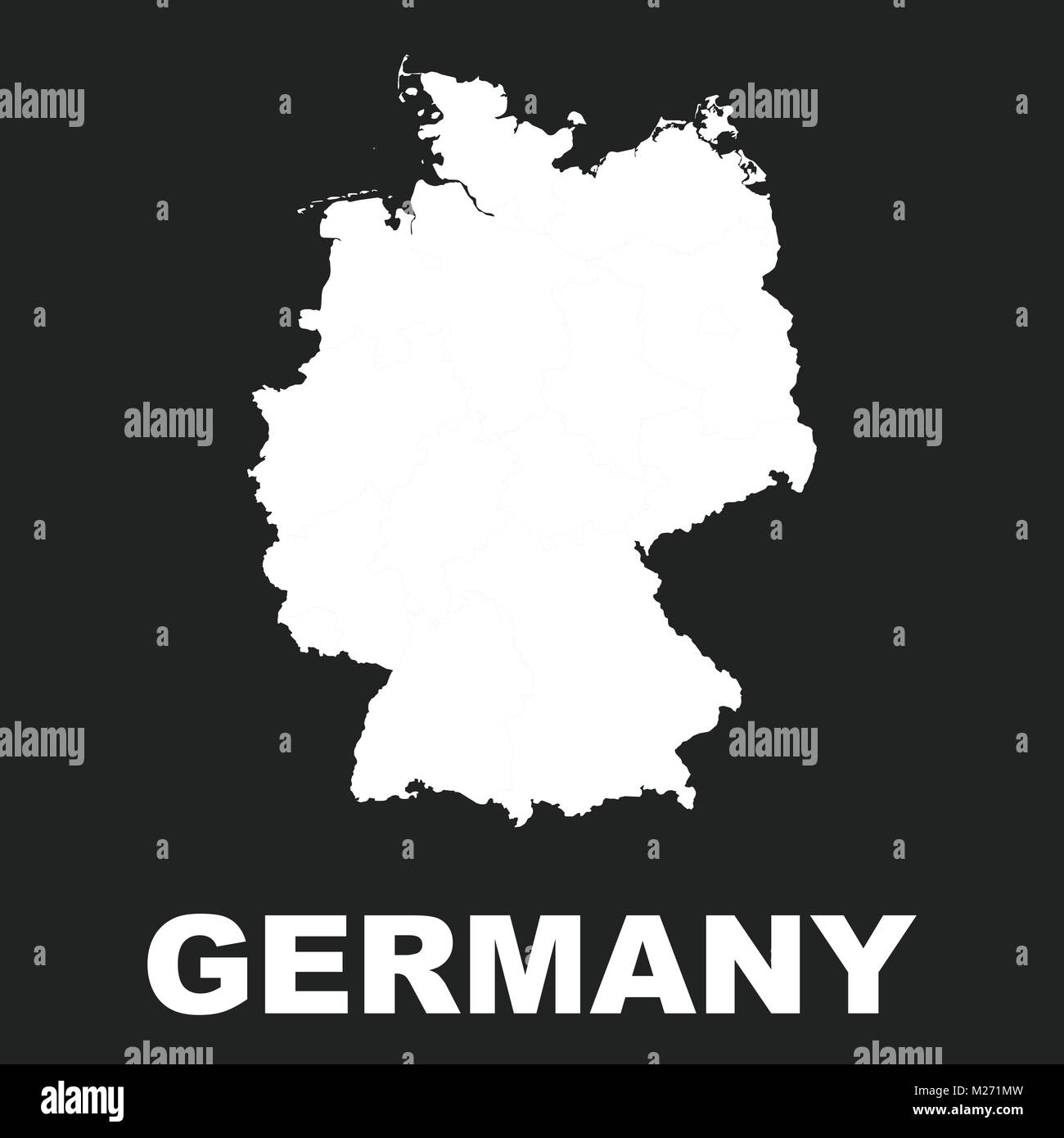 Germany map icon. Flat vector illustration. Germany sign symbol on ...