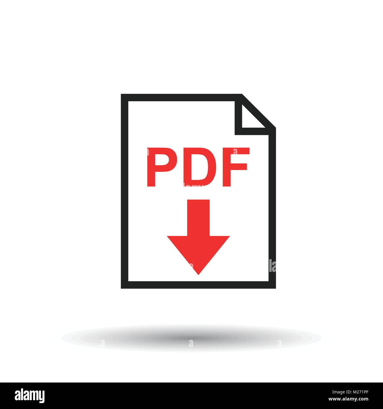 PDF icon on white background. Vector illustration Stock Vector Image ...