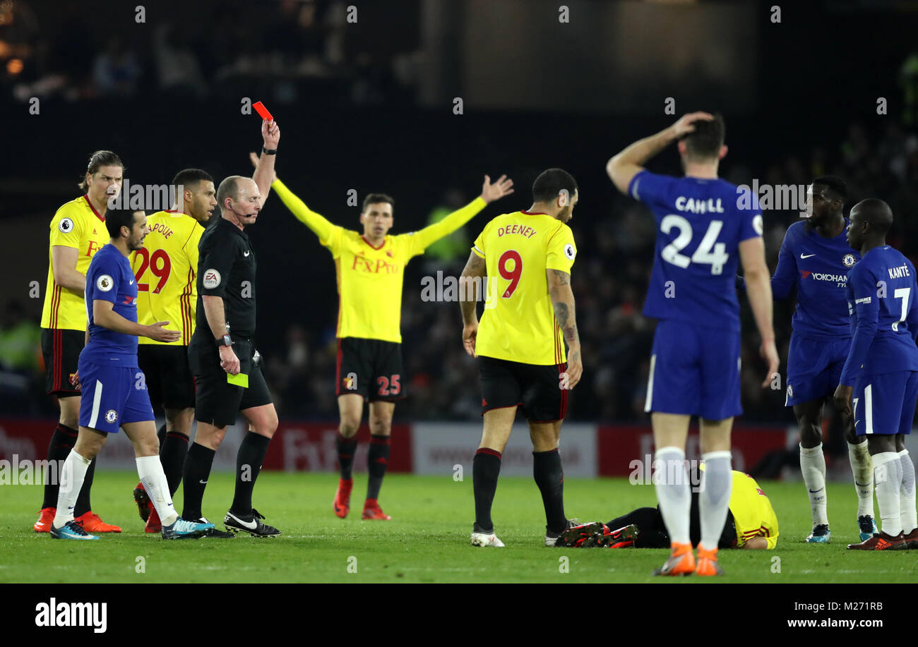 Referee mike dean sends off hi-res stock photography and images - Alamy