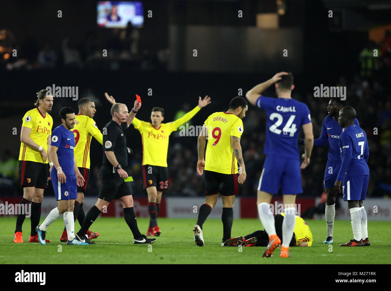 Referee mike dean sends off hi-res stock photography and images - Alamy