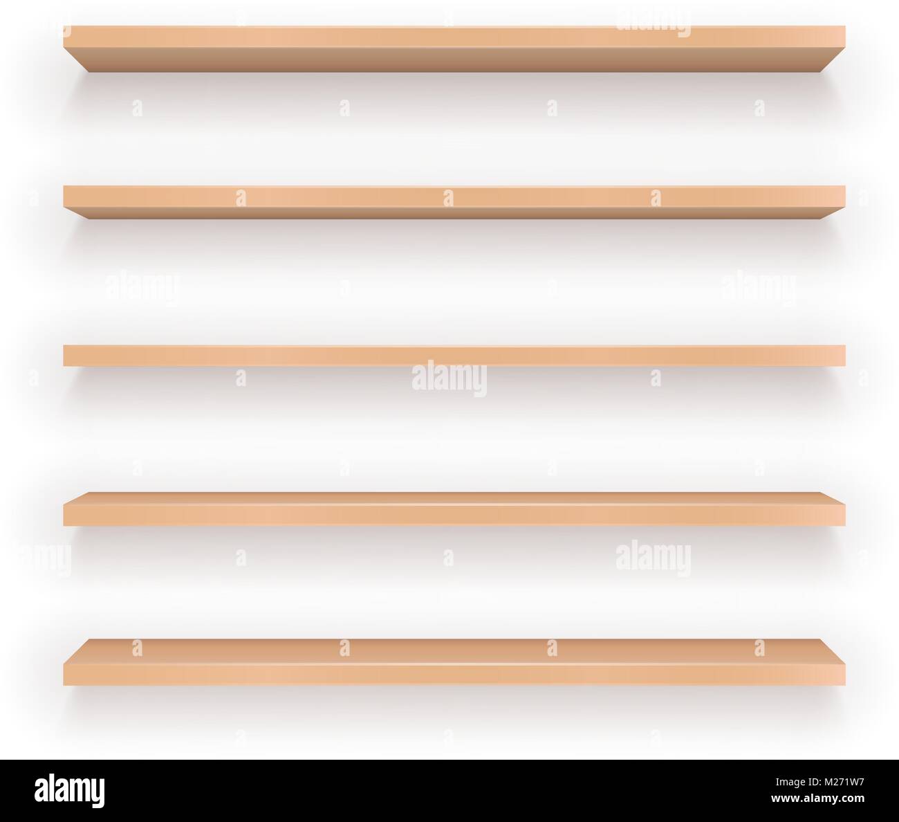 Set of Wood Shelves Stock Vector Image & Art - Alamy