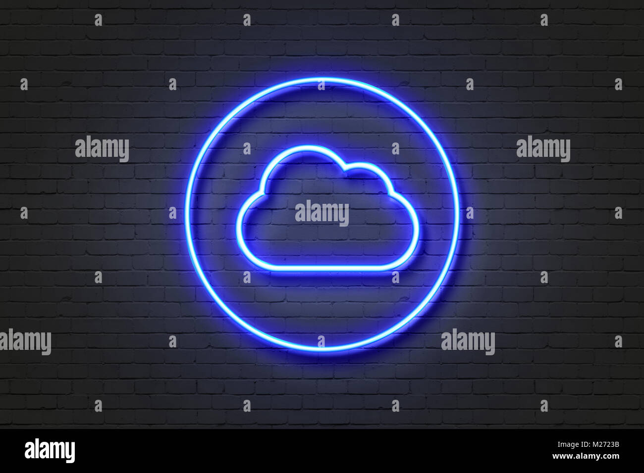 neon light icon cloud Stock Photo - Alamy
