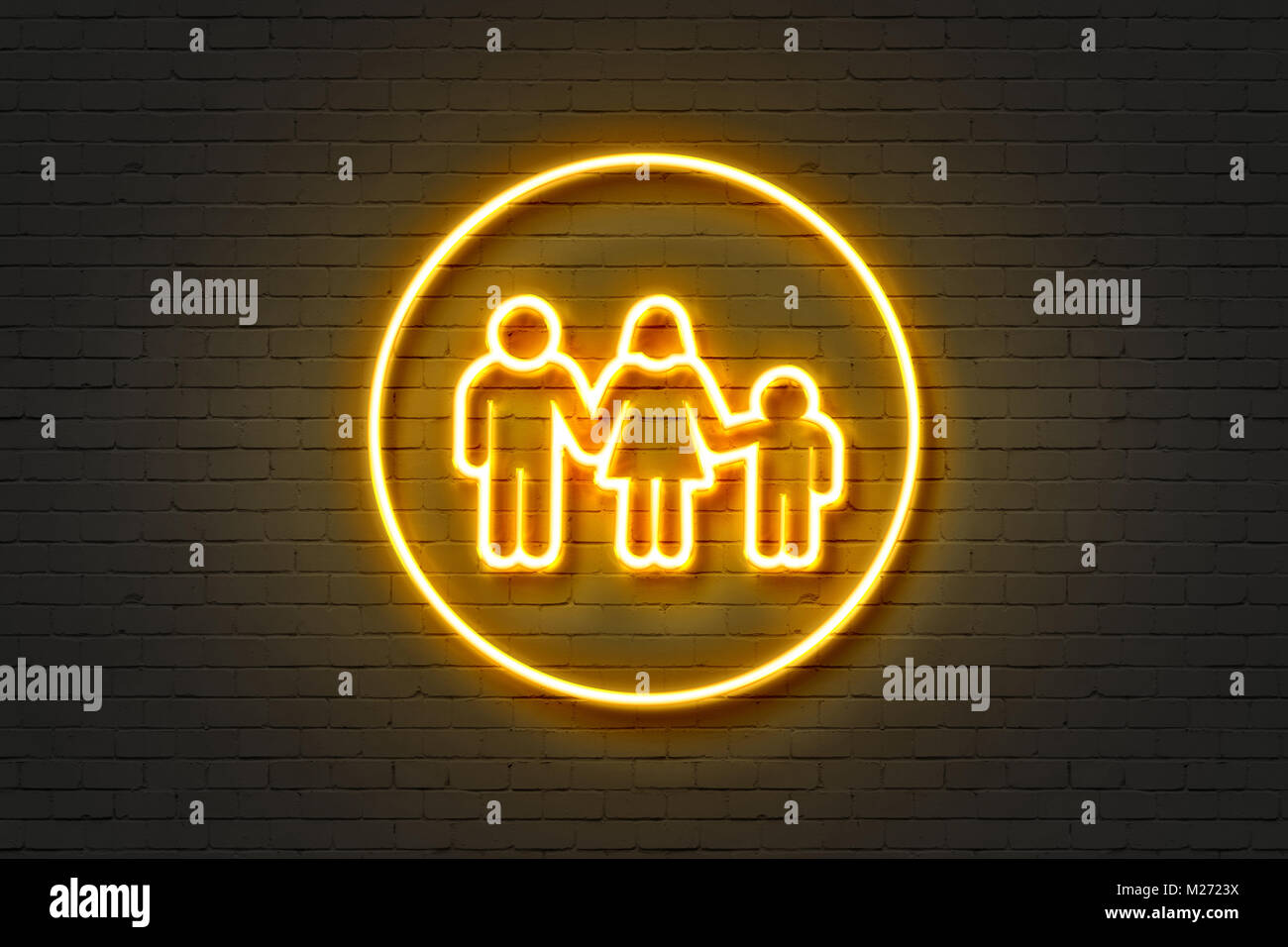 Neon light icon family Stock Photo - Alamy
