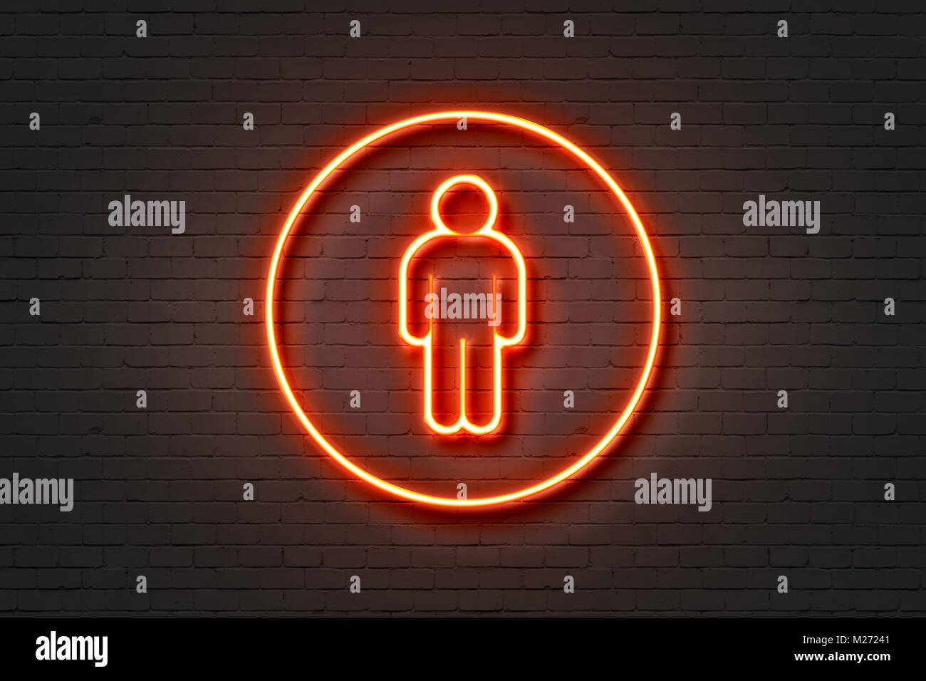 Neon light man Stock Photo - Alamy