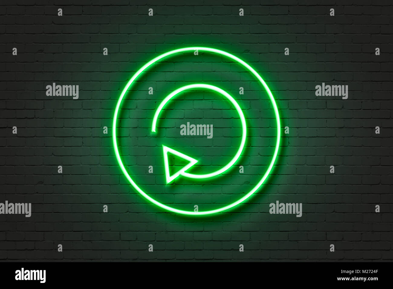 Neon light icon conversion Stock Photo - Alamy