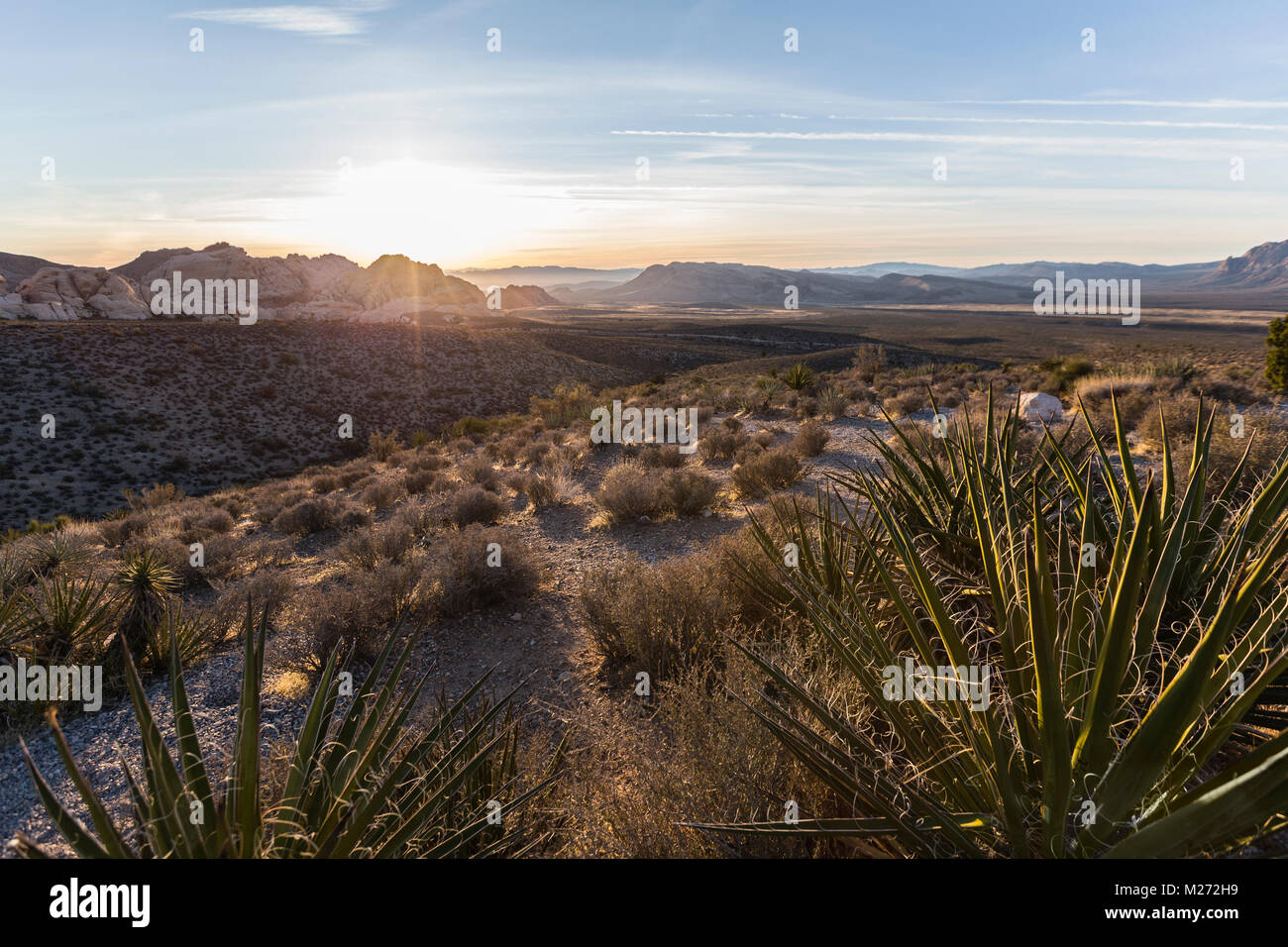 Dawn view from scenic loop overlook at Red Rock Canyon National ...