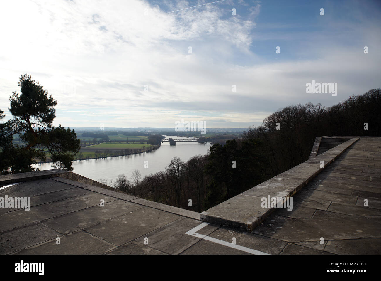 Memorial Walhalla in Donaustauf in the Bavarian district of Memorial ...