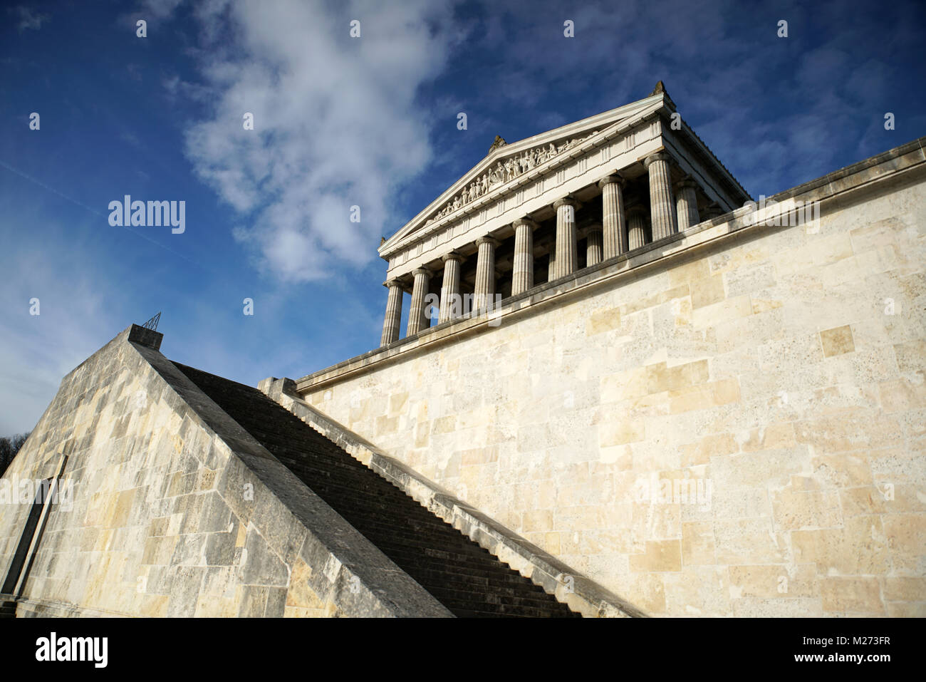 Memorial Walhalla in Donaustauf in the Bavarian district of Memorial ...