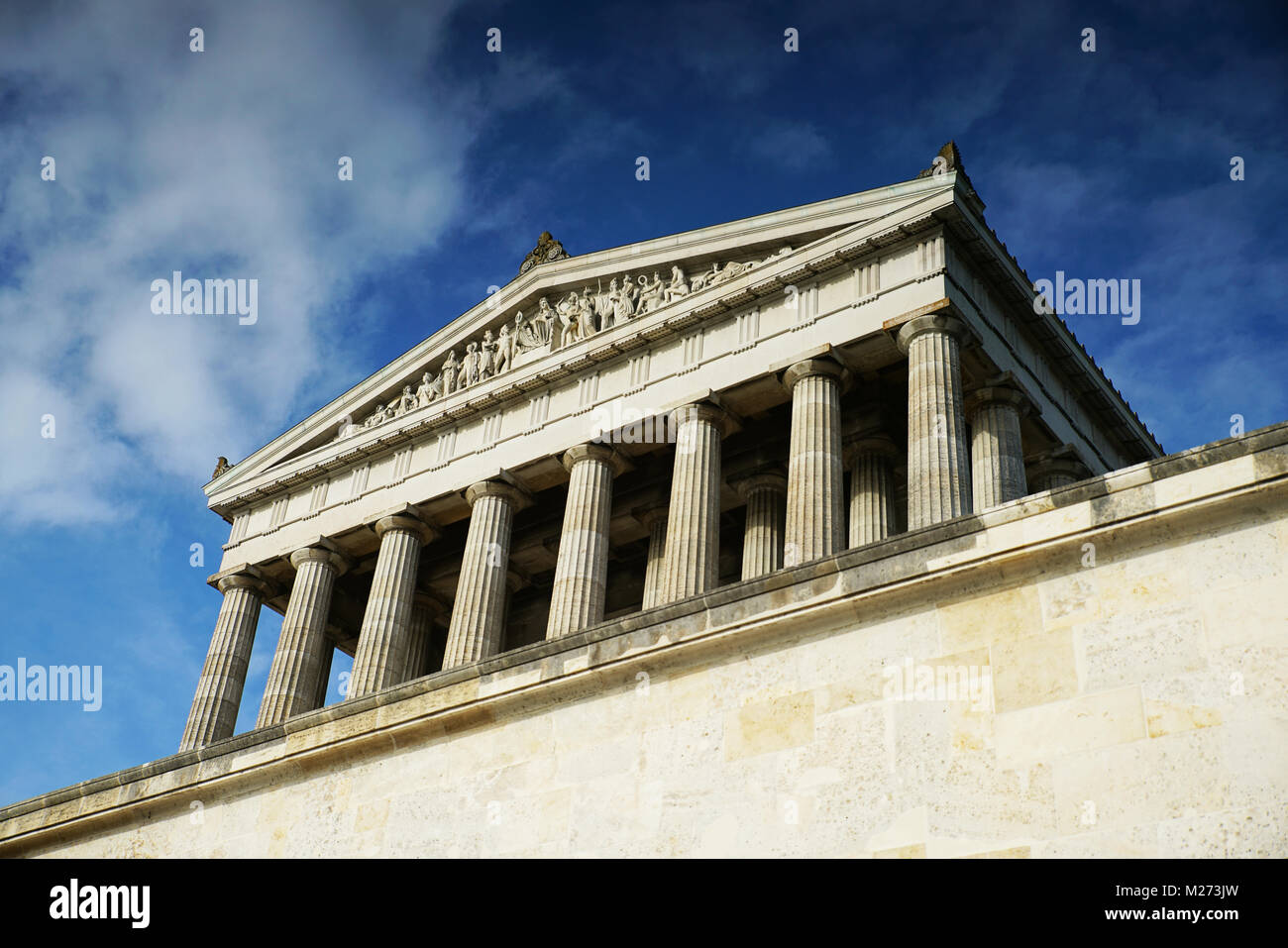 Memorial Walhalla in Donaustauf in the Bavarian district of Memorial ...