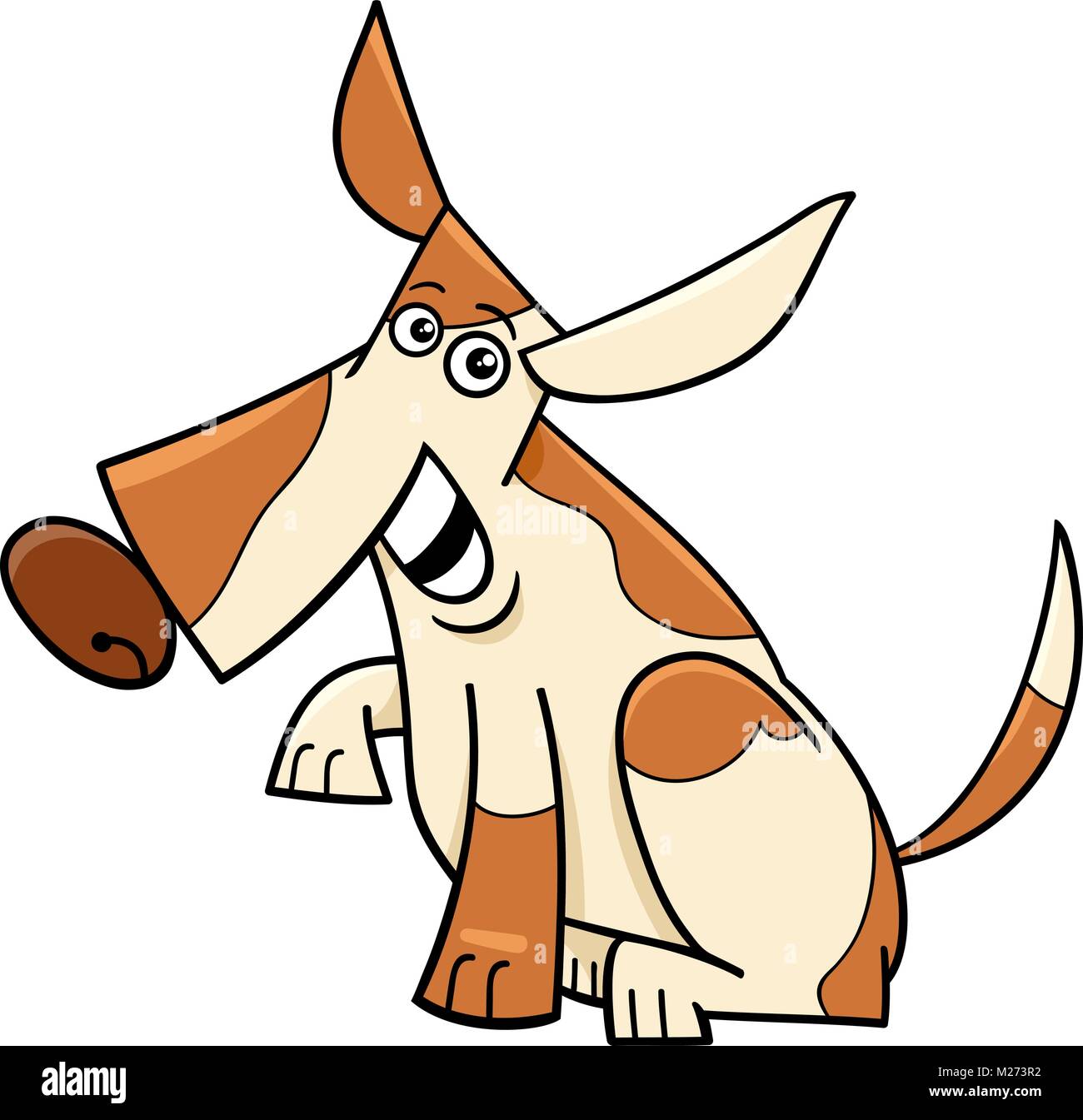 Cartoon Illustration of Funny Spotted Dog Comic Animal Character Stock ...