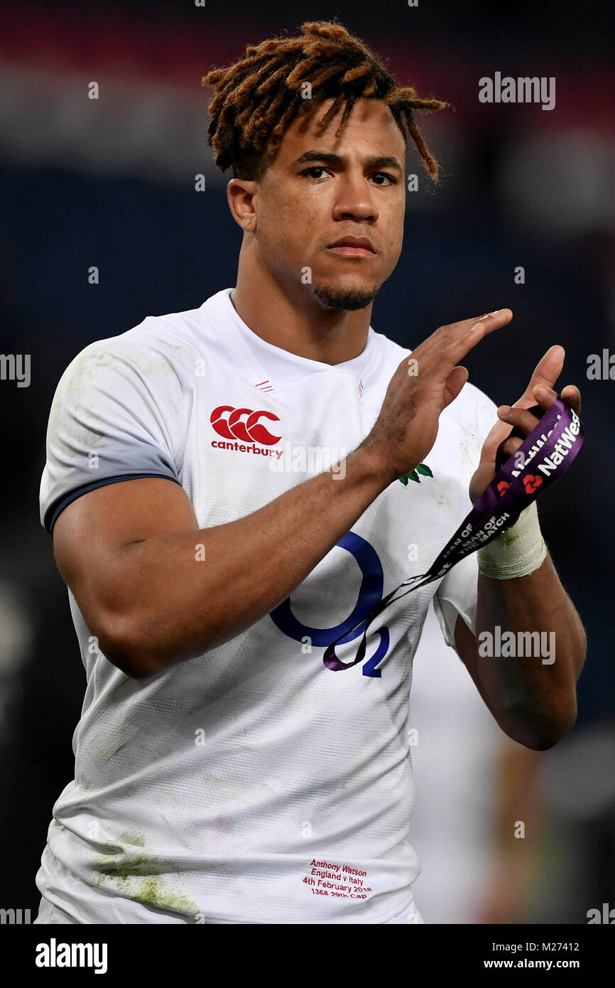 Anthony Watson (ENG) Roma 04/02/2018, Stadio Olimpico NatWest 6 Nations ...