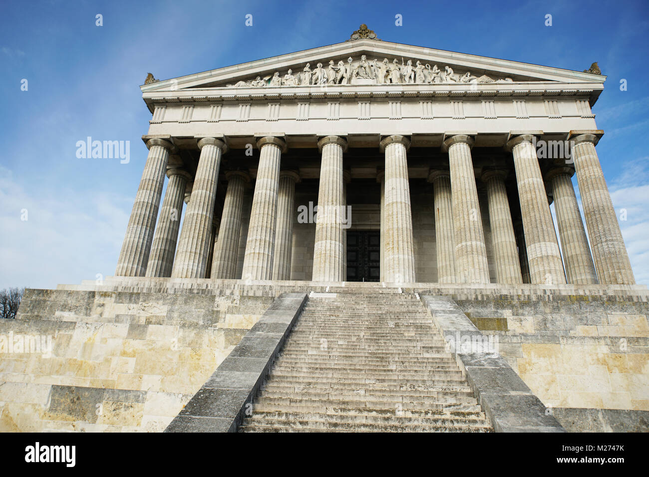 Memorial Walhalla in Donaustauf in the Bavarian district of Memorial ...