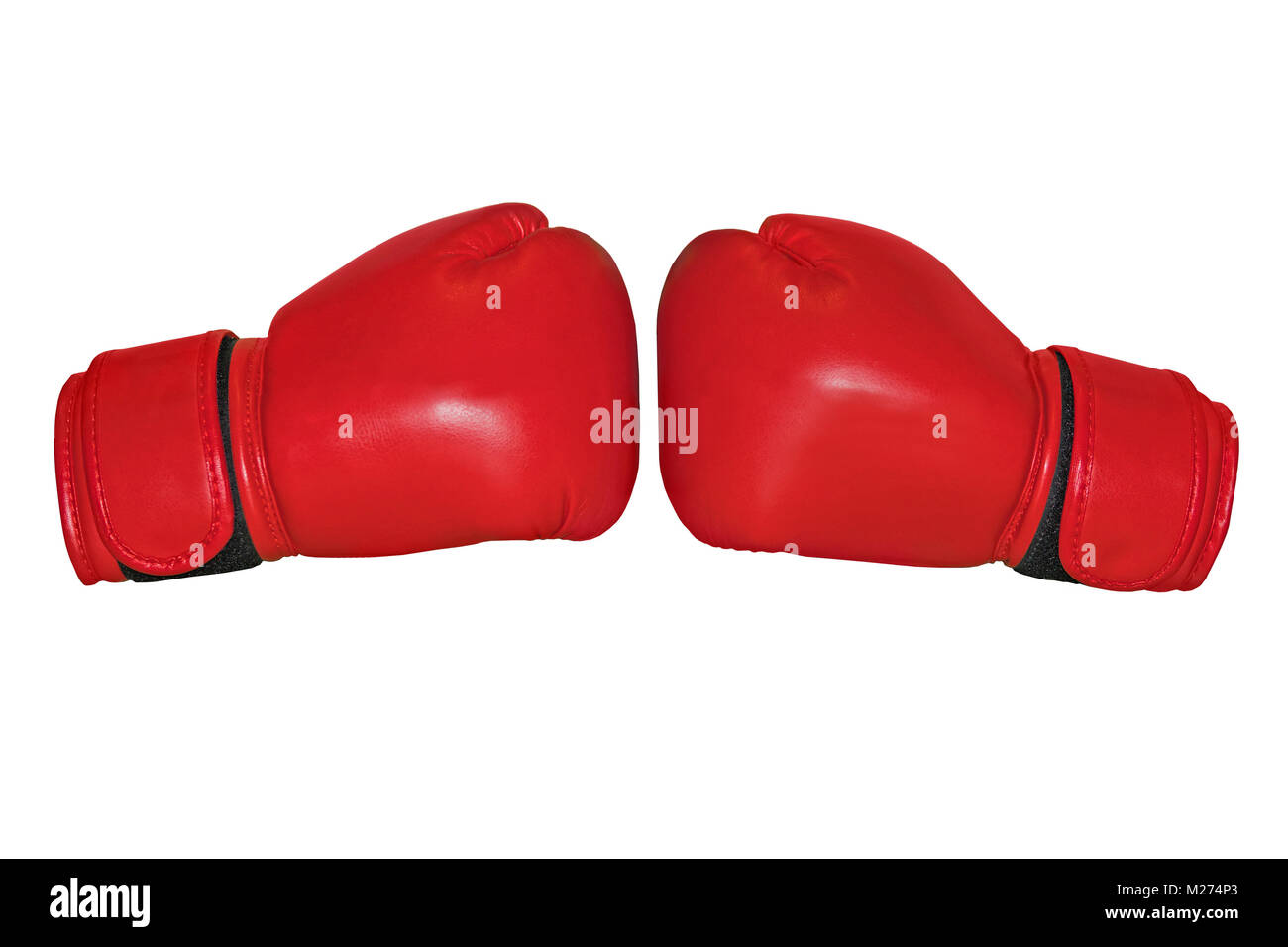 red boxing gloves on a white background. Two Boxing gloves to each ...
