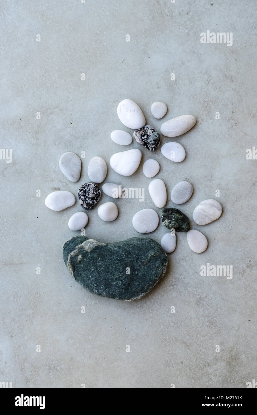 bunch of flowers made out of rocky pebbles Stock Photo - Alamy