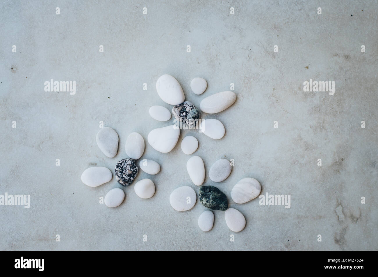 bunch of flowers made out of rocky pebbles Stock Photo - Alamy