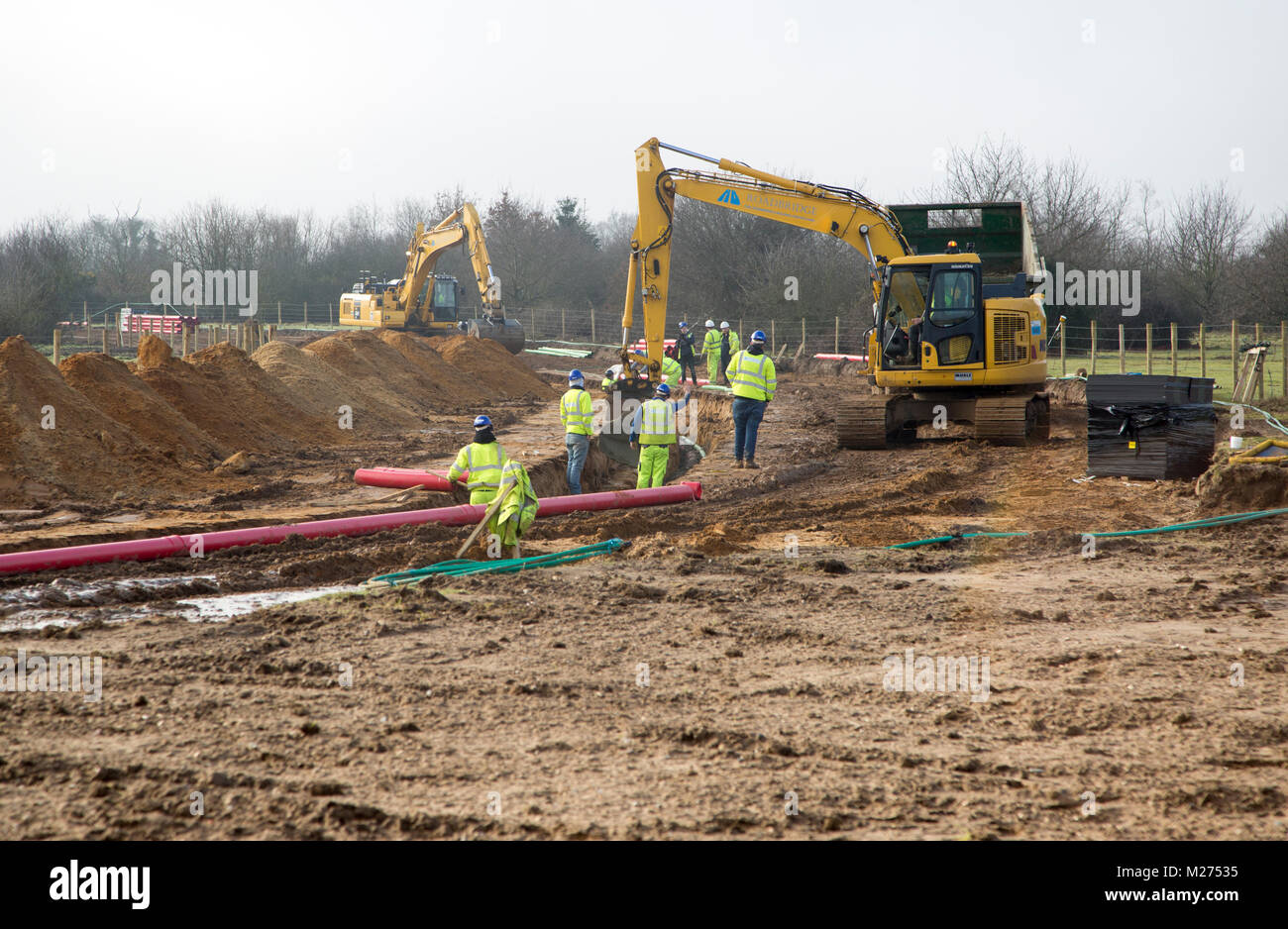 Construction site power lines hi-res stock photography and images - Alamy