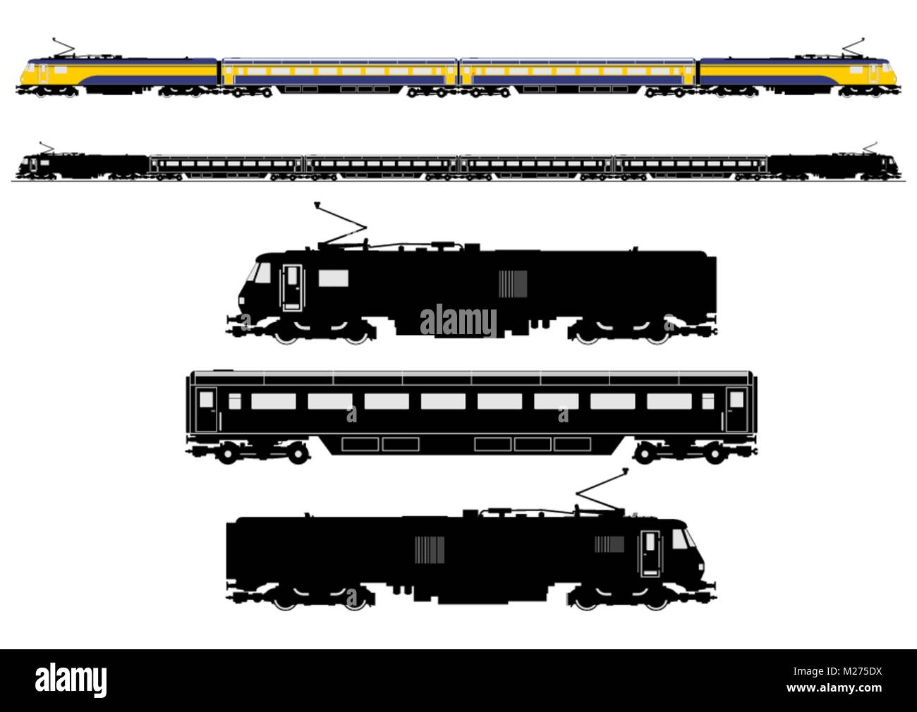 Train coach side view Stock Vector Images - Alamy