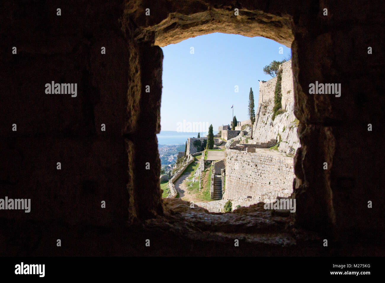 Klis Fortress and city of Split Stock Photo - Alamy