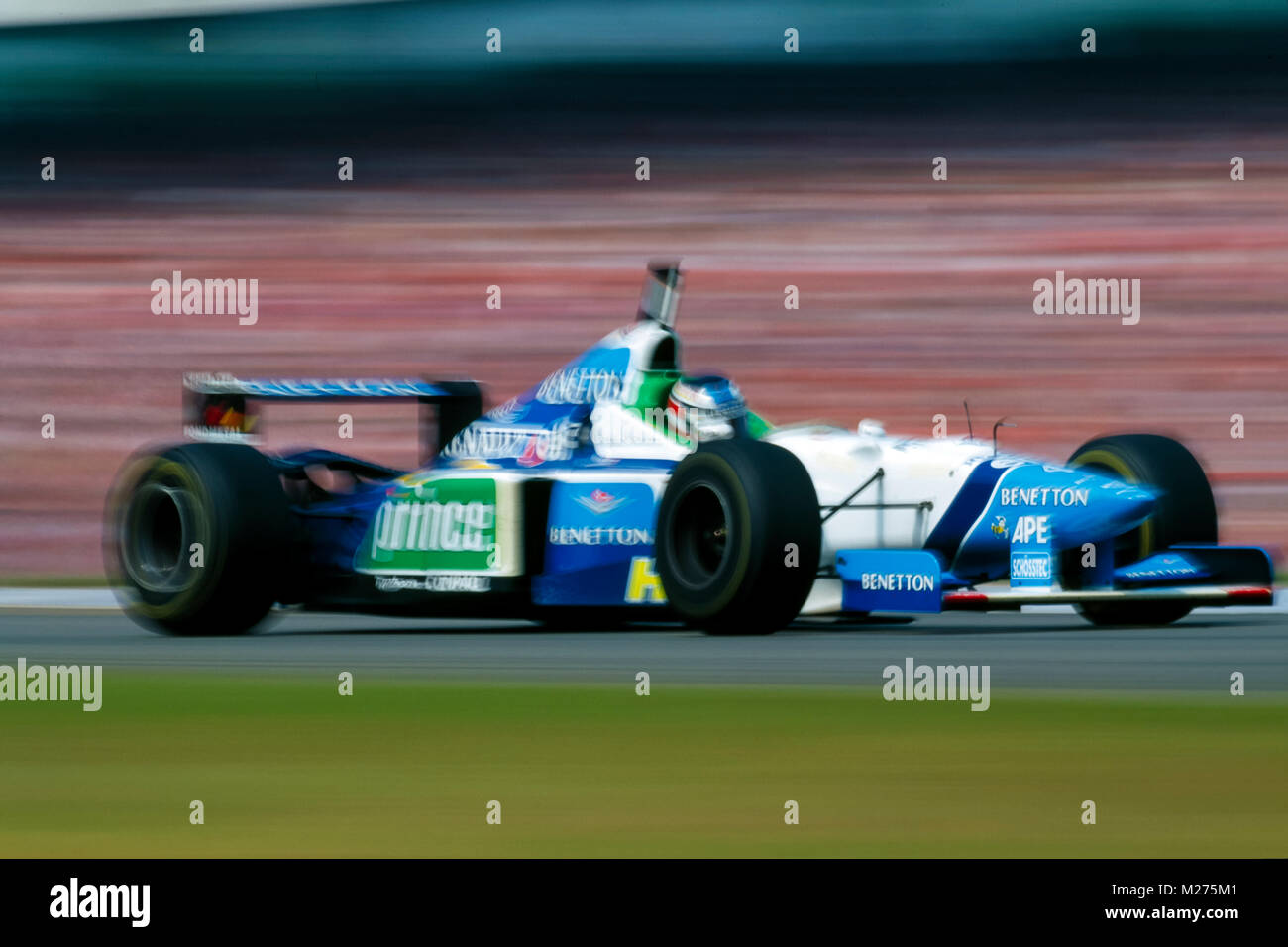 F1, Gerhard Berger, Benetton-Renault, German GP,Hockenheim1996 Stock ...