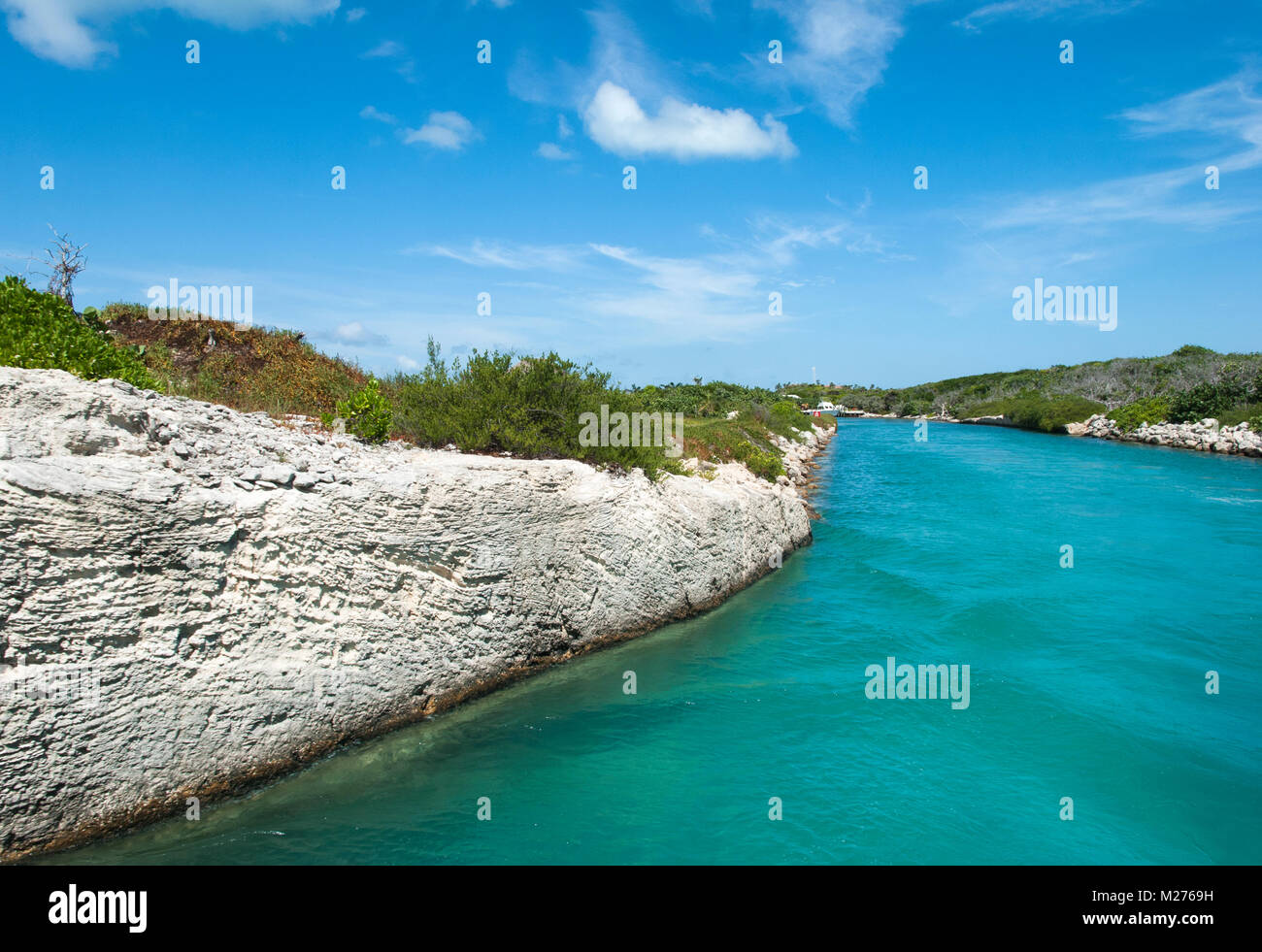 The water entrance to tourist destination but otherwise uninhabited ...